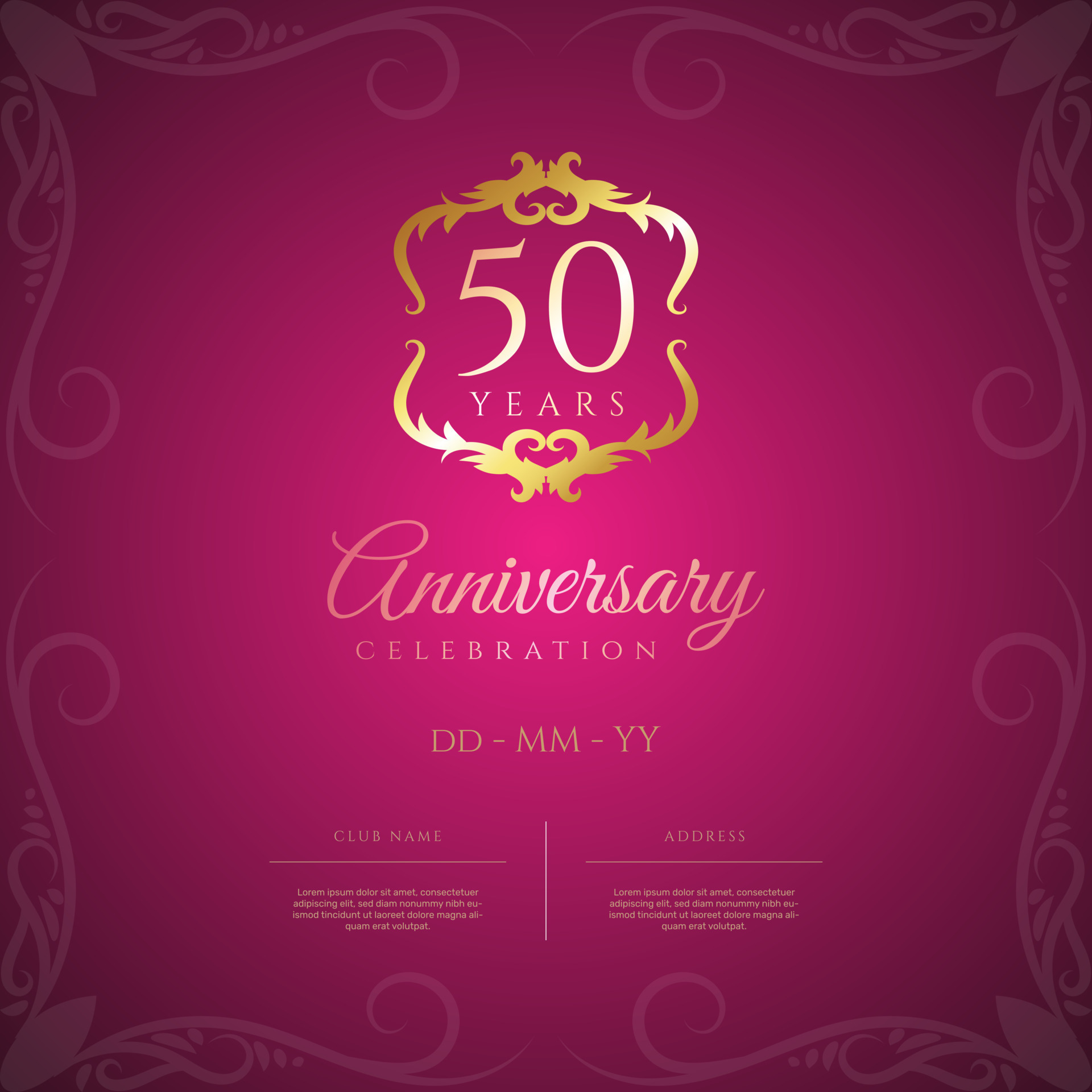 50 years anniversary background. - Vector. 13409188 Vector Art at Vecteezy 50 years anniversary background. - Vector. 13409188 Vector Art at Vecteezy