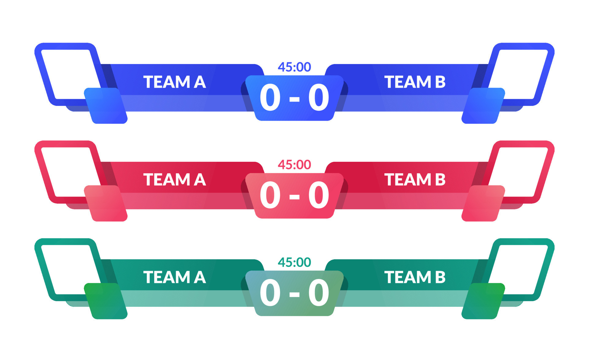 scoreboard versus team A vs team B for sport lower third with time and ... scoreboard versus team A vs team B for sport lower third with time and ...