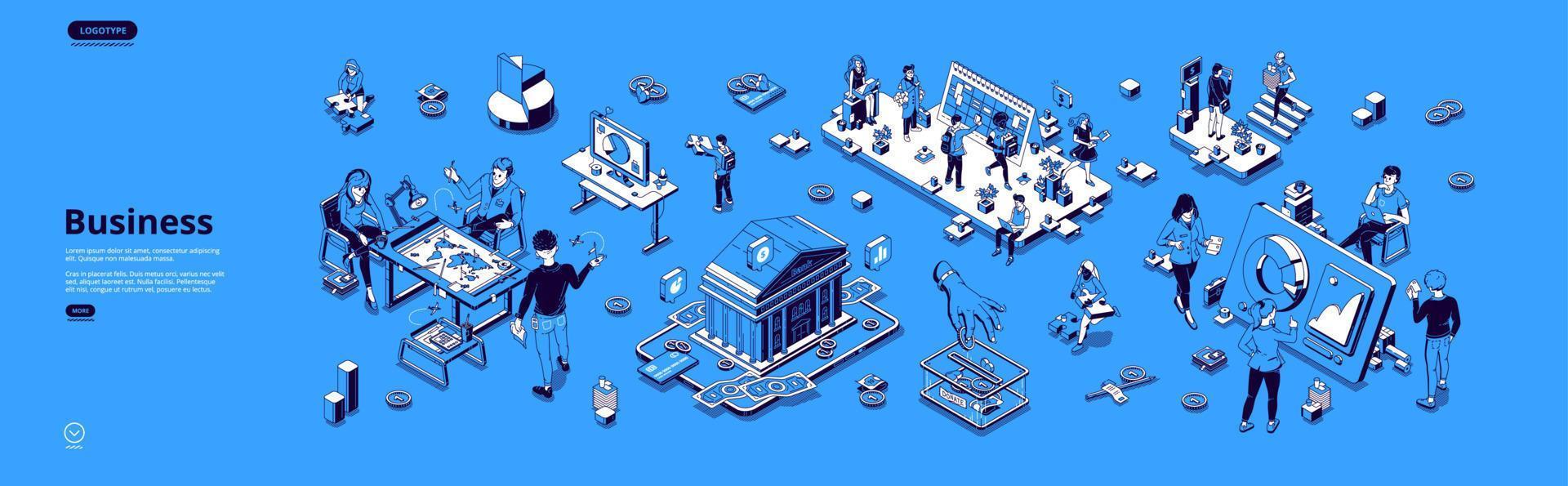 Vector landing page of business concept 13417114 Vector Art at Vecteezy