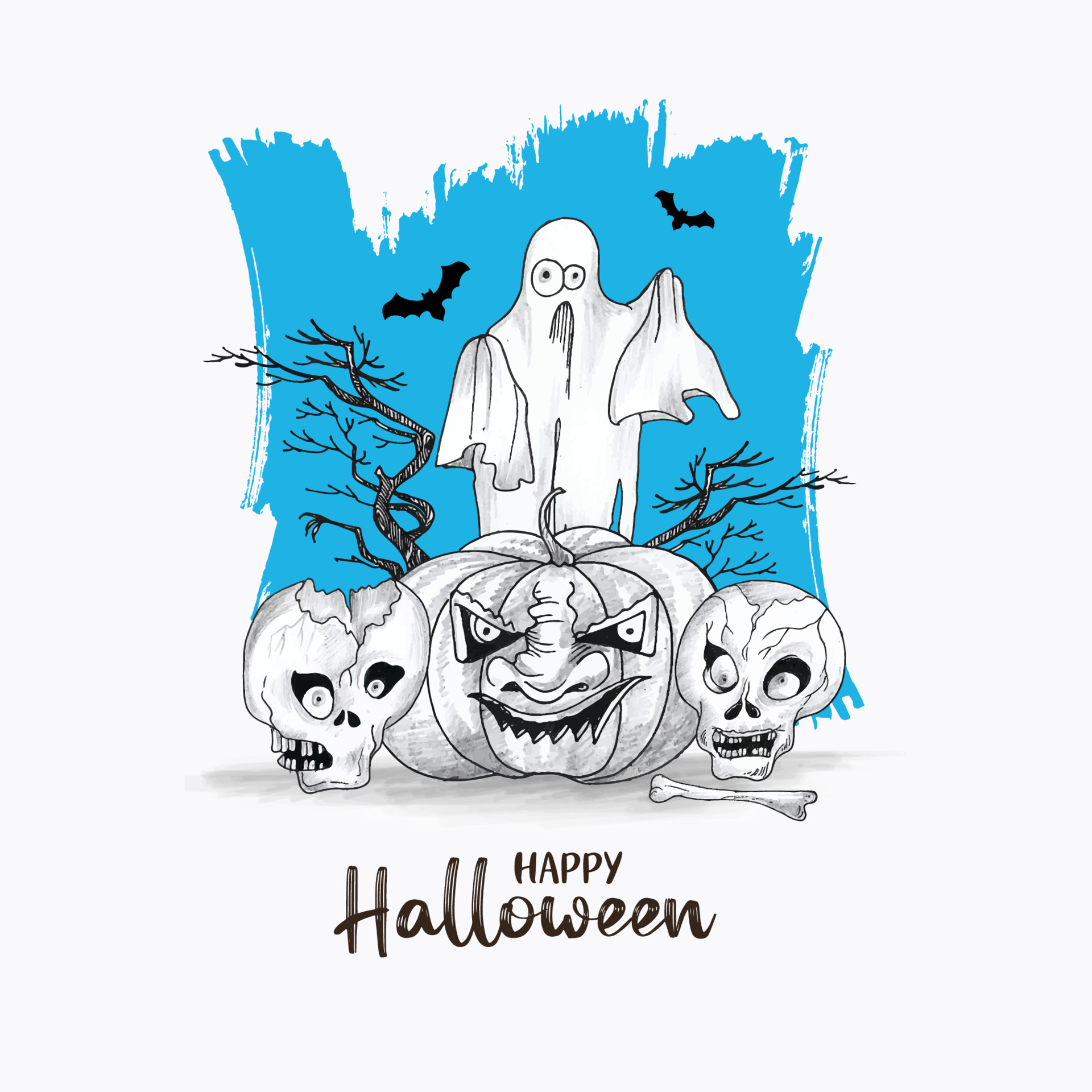 Happy Halloween Horror Festival Scary Background Design 13418159 Vector Art At Vecteezy