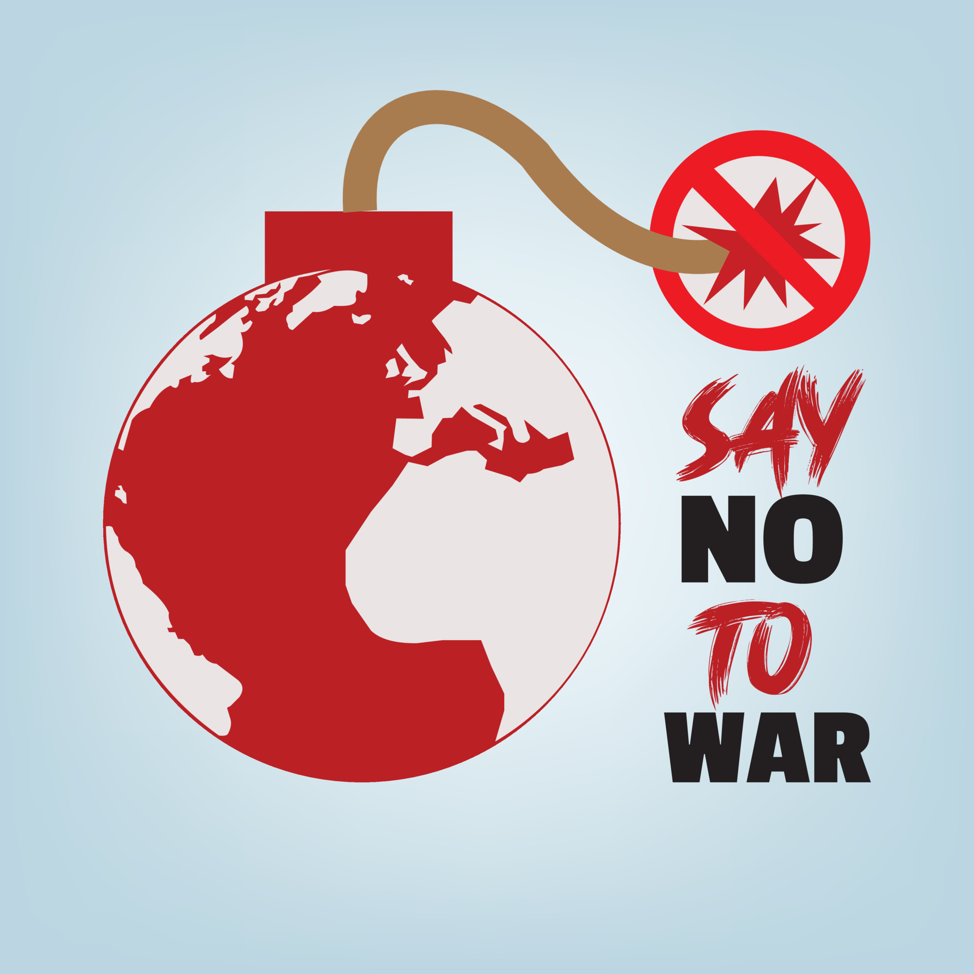 Vector Say No To War. Simple and elegant illustration 13418310 Vector Art at Vecteezy