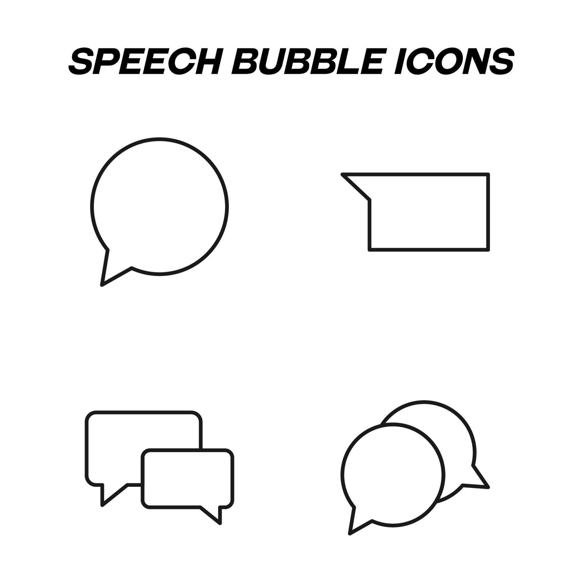 Minimalistic Outline Signs Drawn In Flat Style Editable Stroke Vector