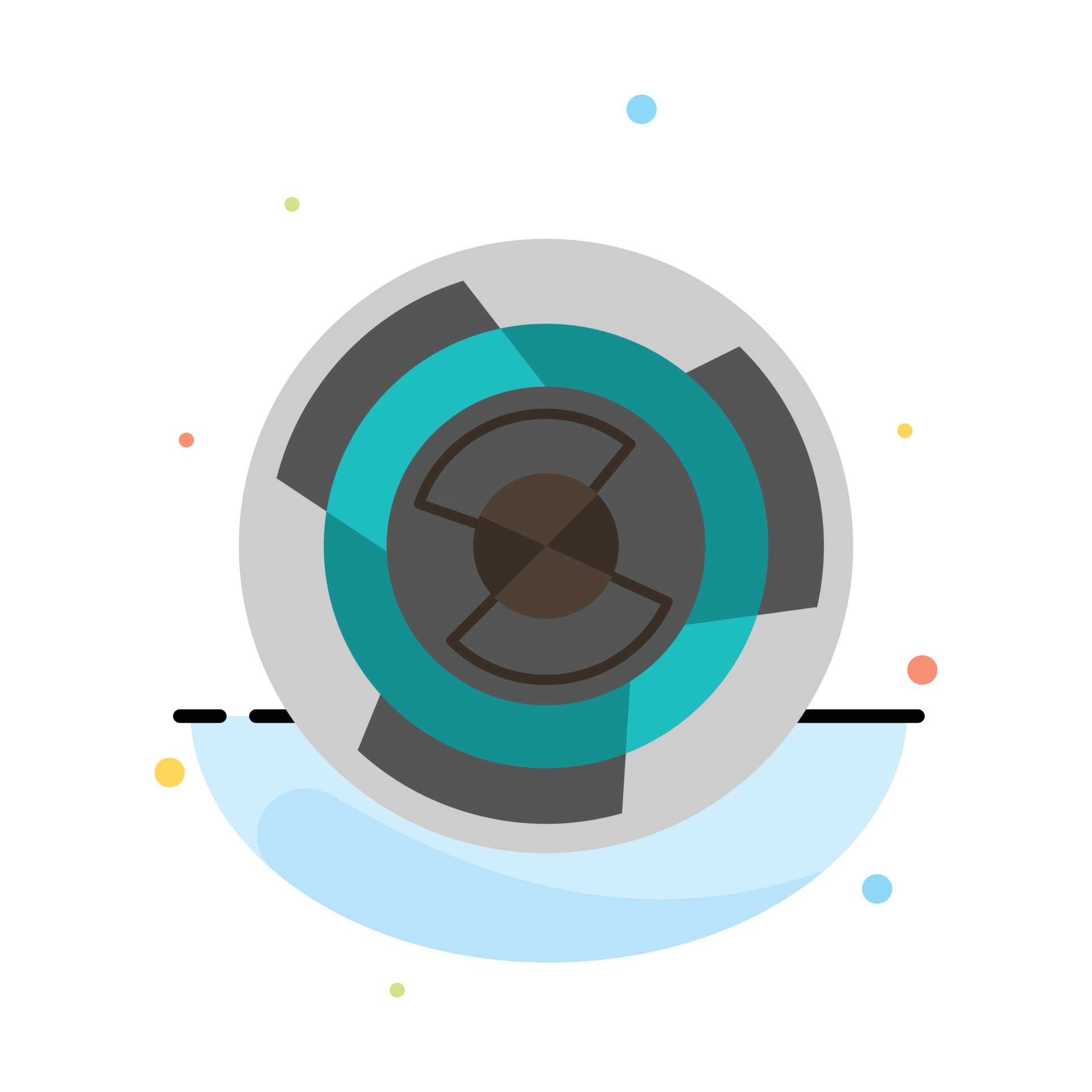 Complexity Business Challenge Concept Labyrinth Logic Maze Abstract Flat Color Icon Template ...