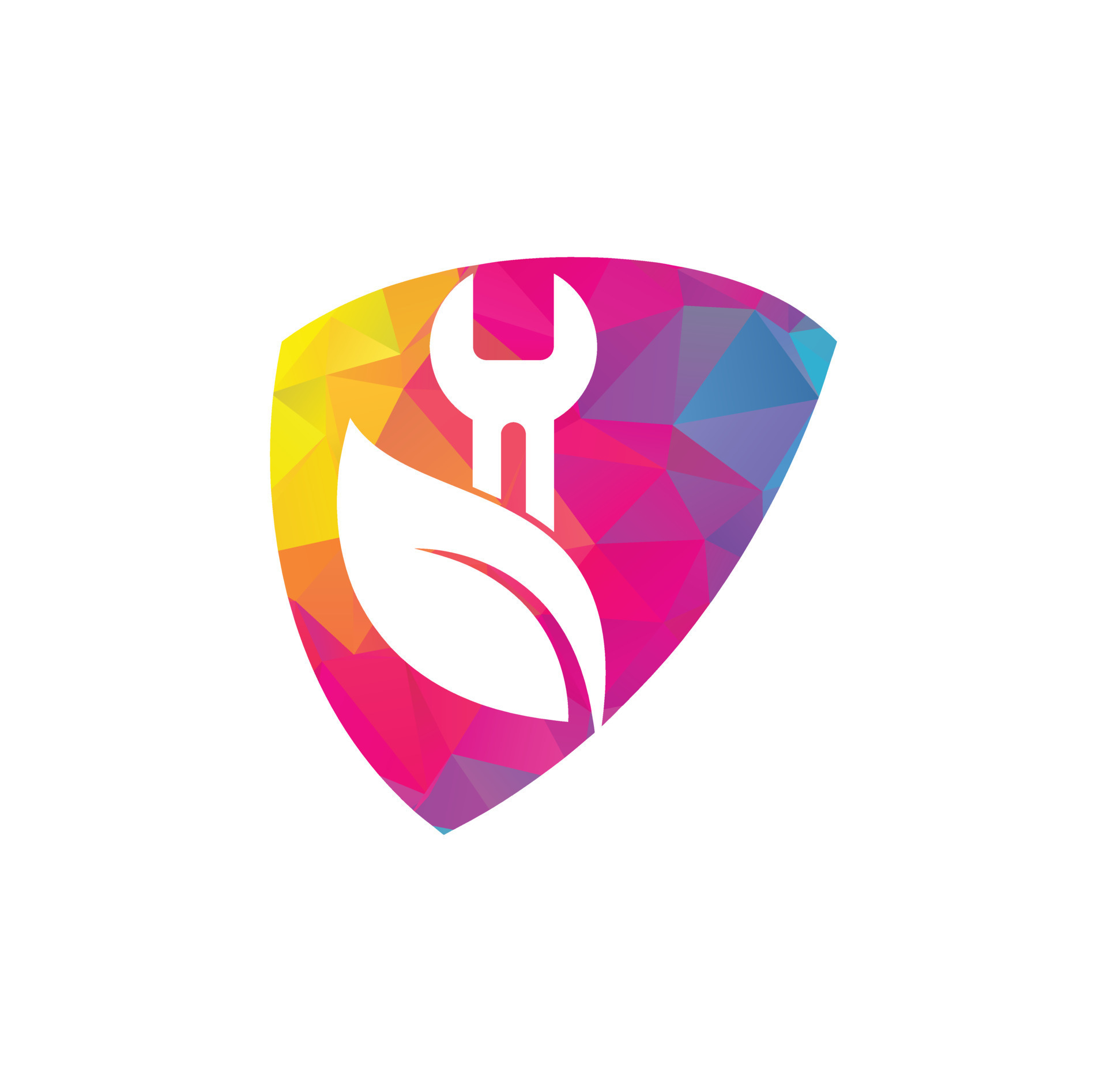 Wrench leaf vector logo design template. Repair service leaf nature logo design. 13421227 Vector ...