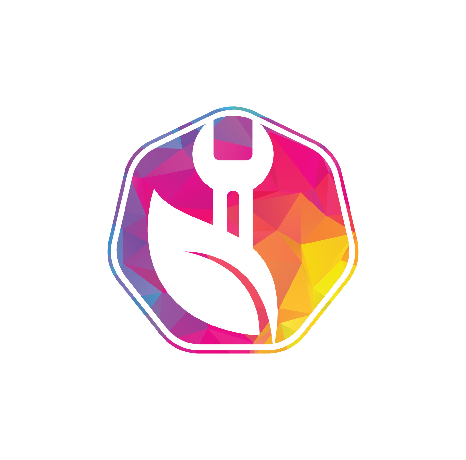 Wrench leaf vector logo design template. Repair service leaf nature logo design. 13421233 Vector ...