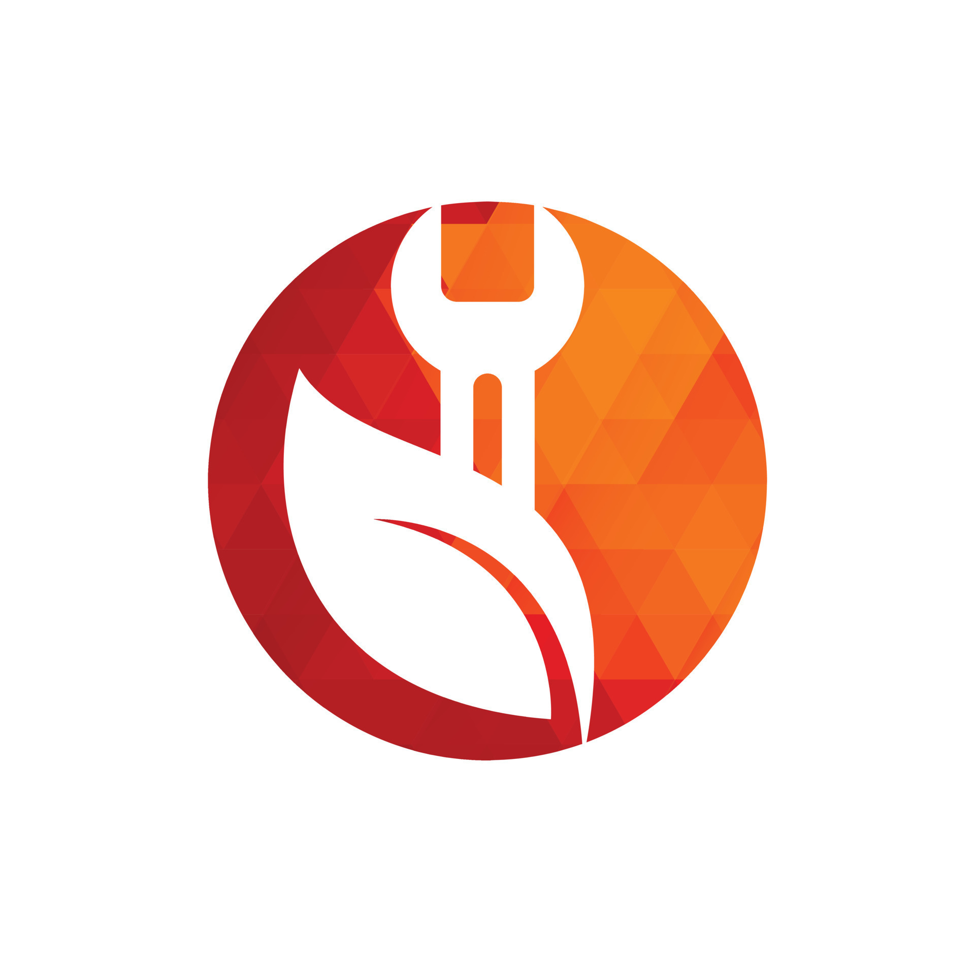 Wrench leaf vector logo design template. Repair service leaf nature logo design. 13421569 Vector ...