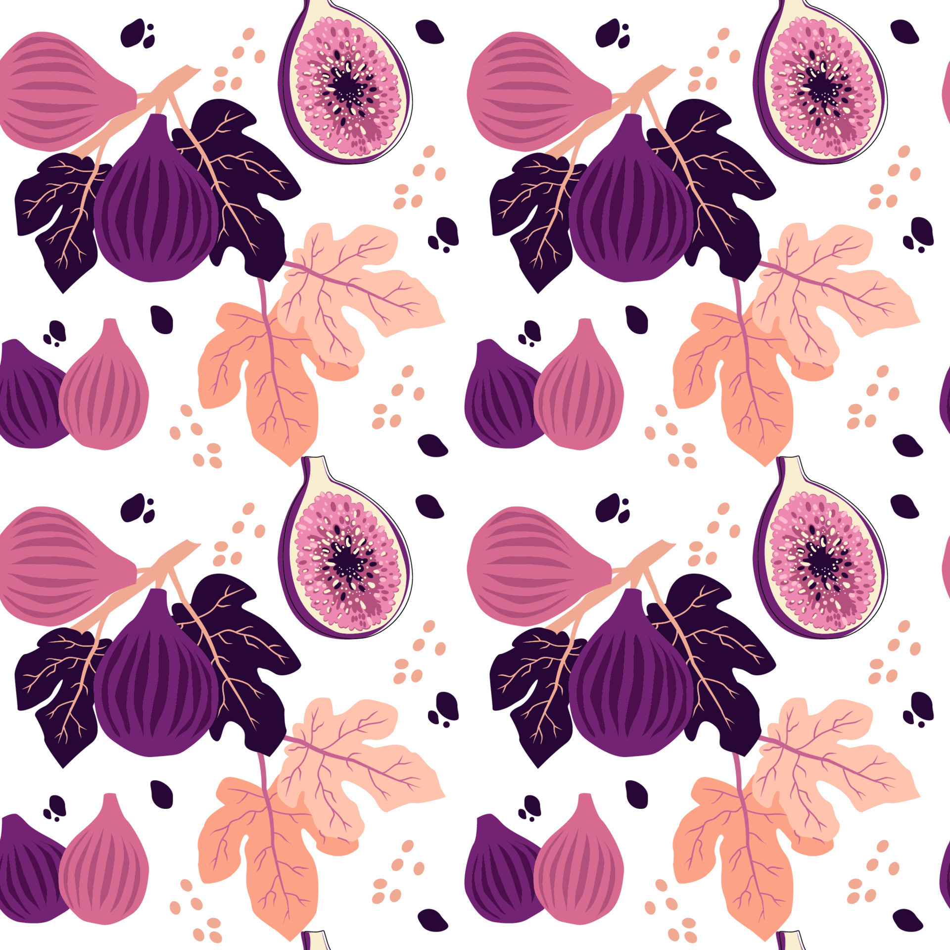 Fig Vector Pattern 13427357 Vector Art At Vecteezy
