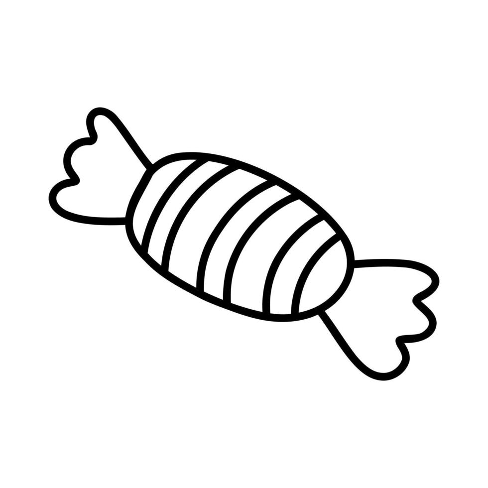 Hand drawn doodle candy. Cartoon element, vector sketch illustration ...