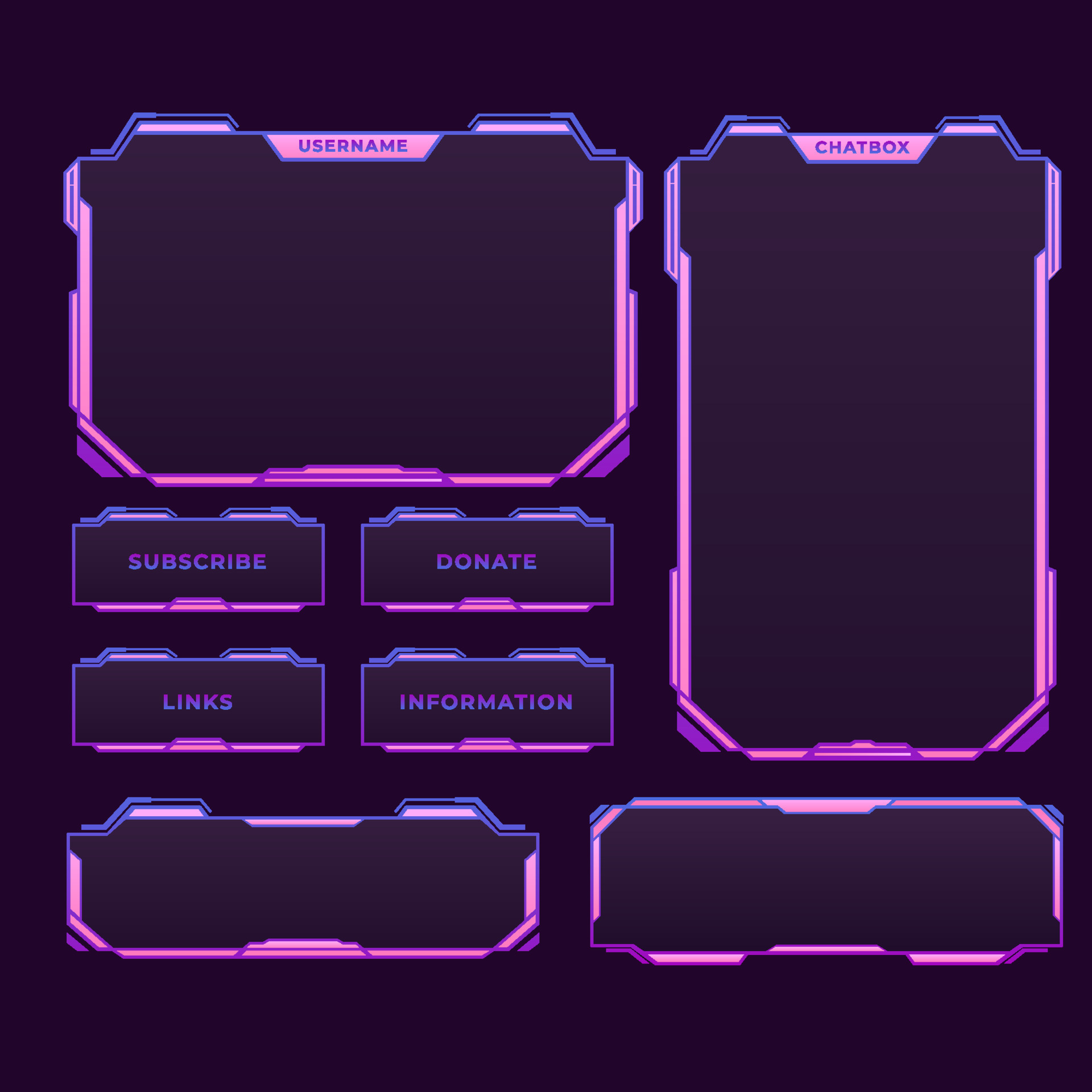 overlay streaming frame with gradient color design 13430173 Vector Art ...