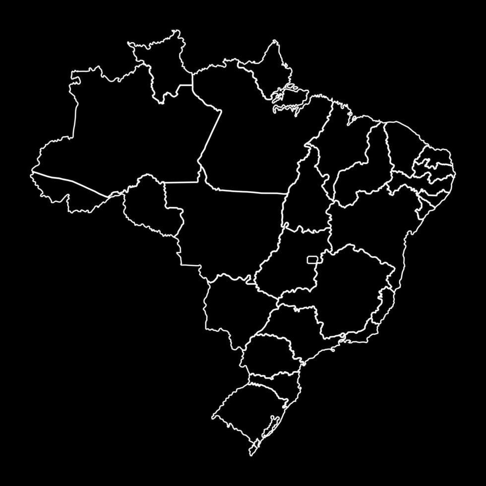Brazil Map with states. Vector Illustration. 13430969 Vector Art at ...