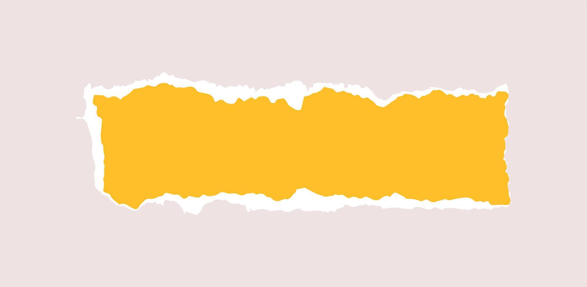 Torn piece of paper isolated. Rectangle piece of paper with a torn edge ...