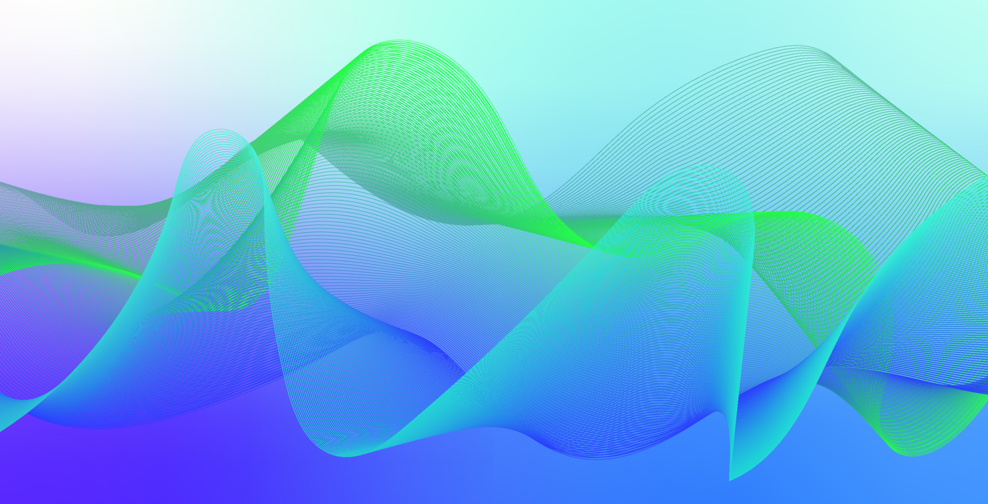 Wavy blue abstract background. Wavy lines from green to blue. Vector ...