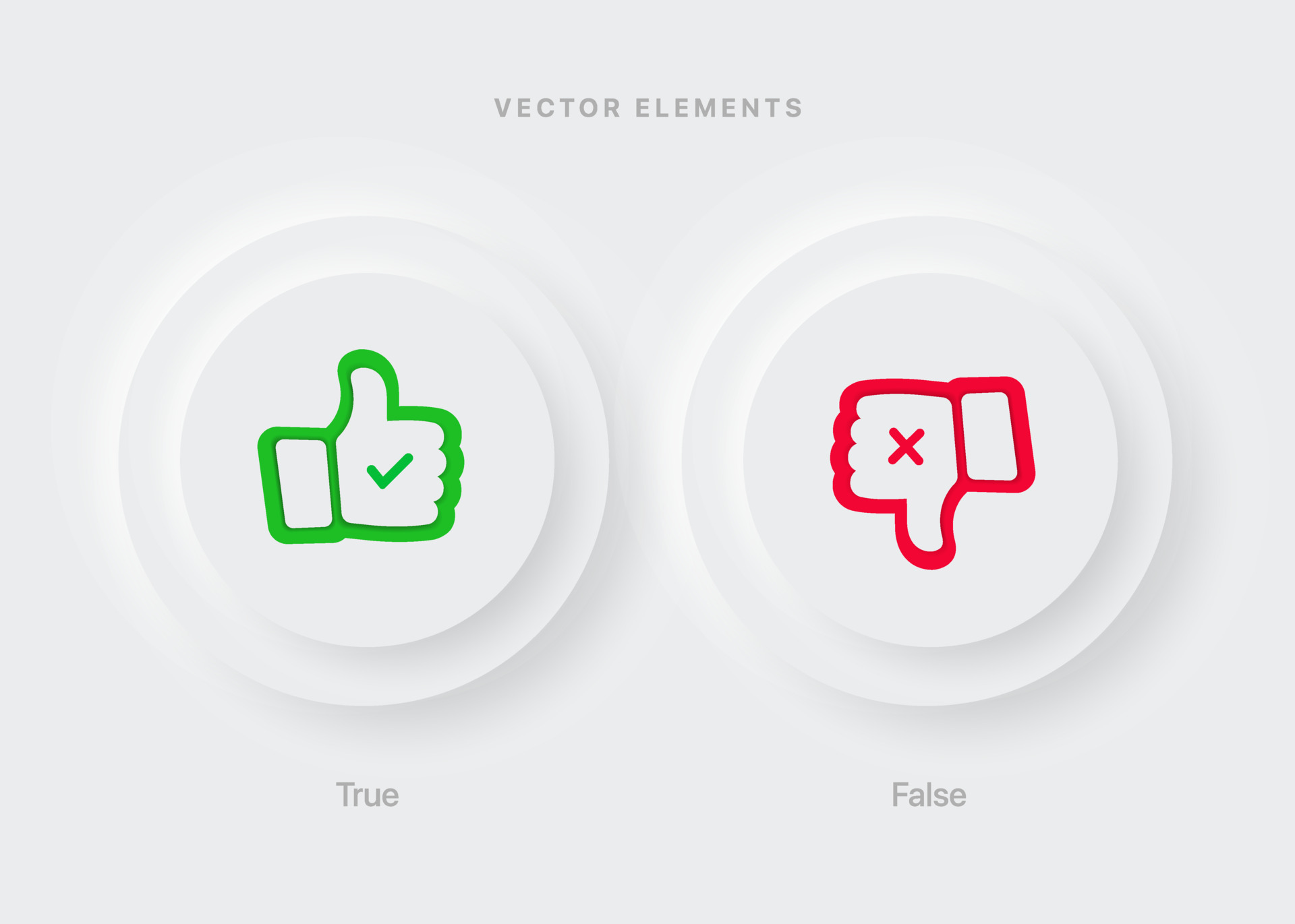 Checkmark, confirm, approve, appreciate, like symbol. Decline, reject ... Checkmark, confirm, approve, appreciate, like symbol. Decline, reject ...
