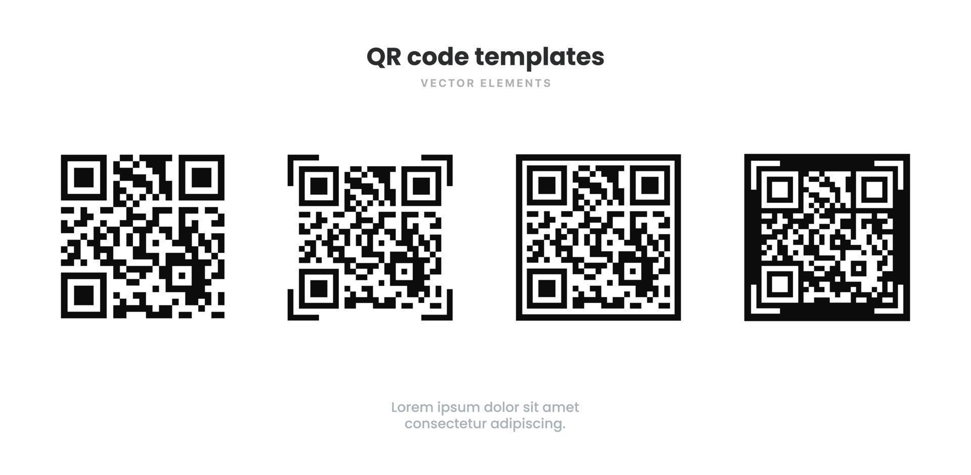 Scan QR code icon symbol sign. Digital scanning qr code template. QR code scan for smartphone ...