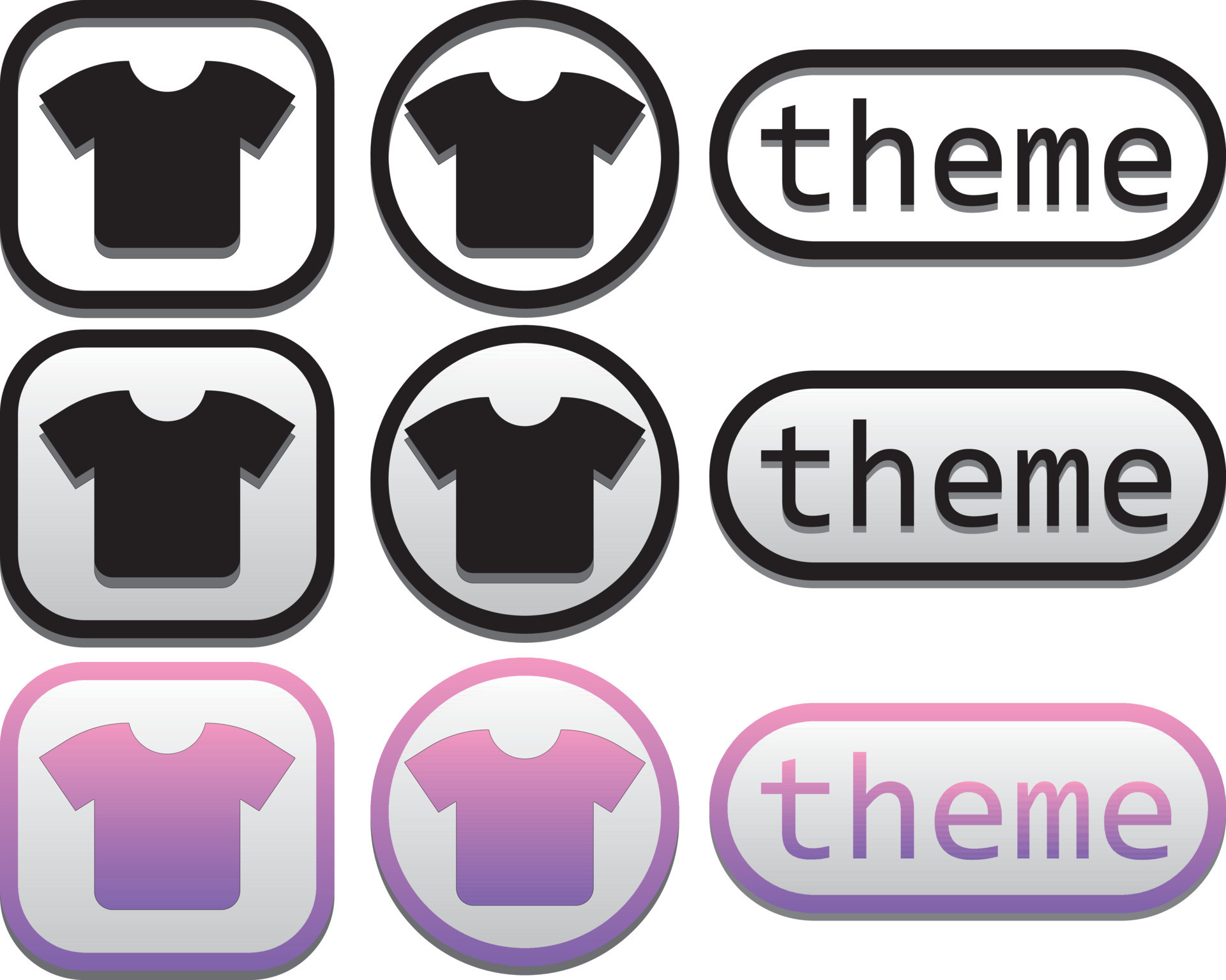 Theme icon button ui for art or web or app design 13436442 Vector Art ...