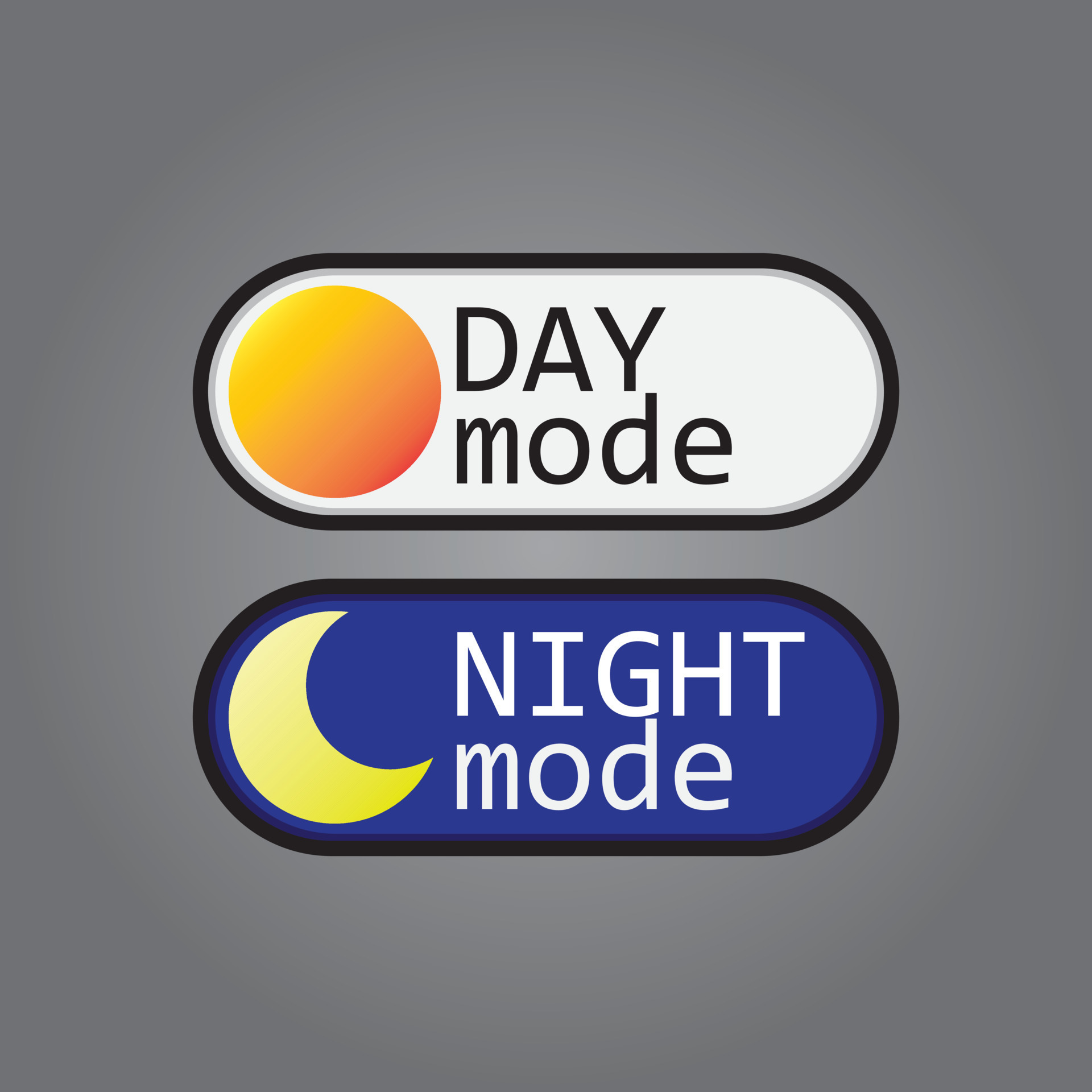 DayNight mode button ui 13436454 Vector Art at Vecteezy