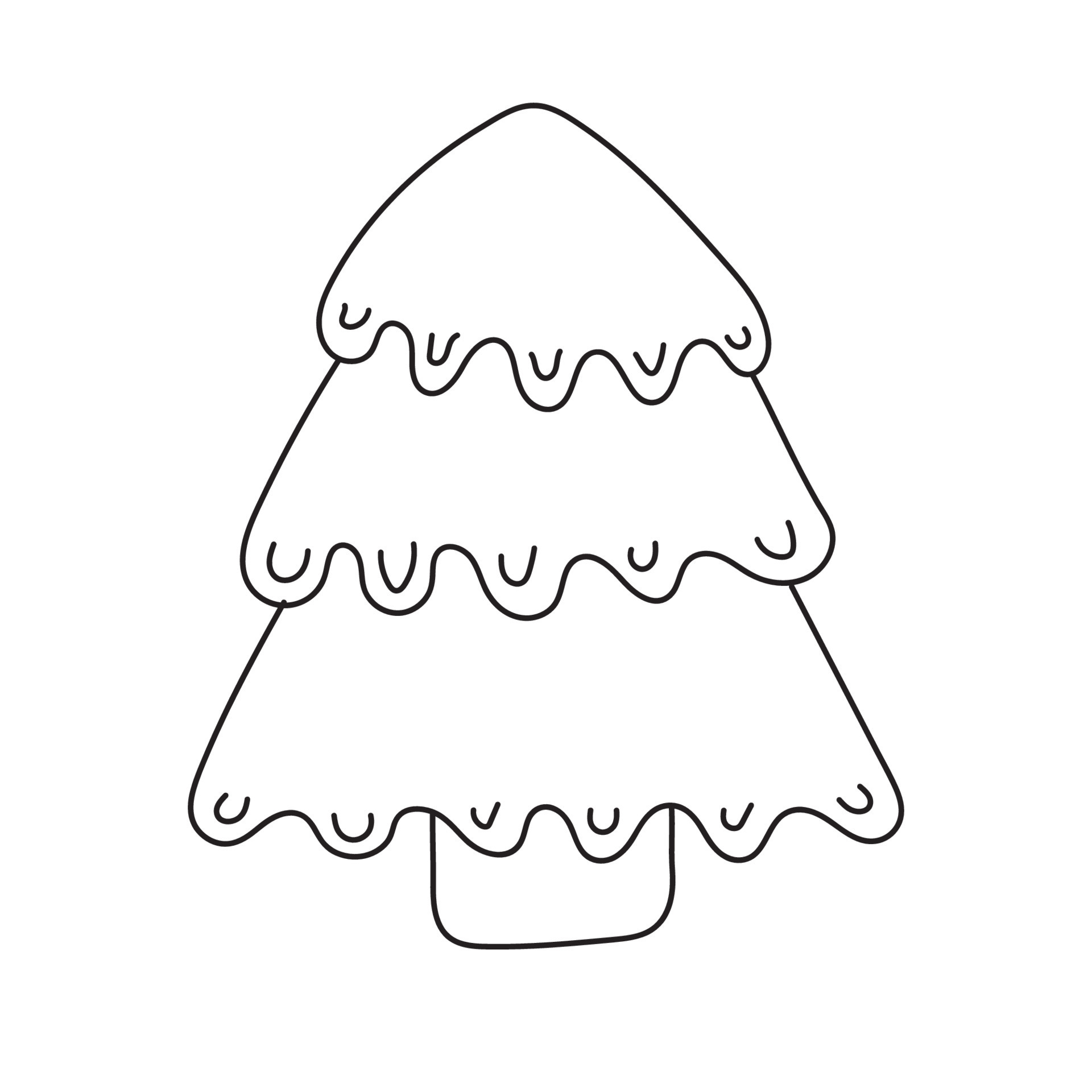 Hand Drawn Illustration Christmas Tree 13436561 Vector Art At Vecteezy