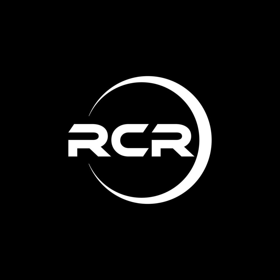 diseño de logotipo de letra rcr en ilustración. logotipo vectorial, diseños de caligrafía para ...