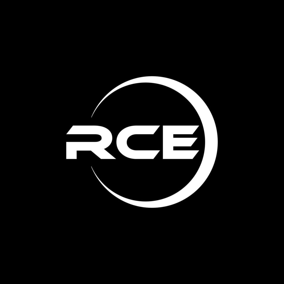 Rce Letter Logo Design In Illustration Vector Logo Calligraphy