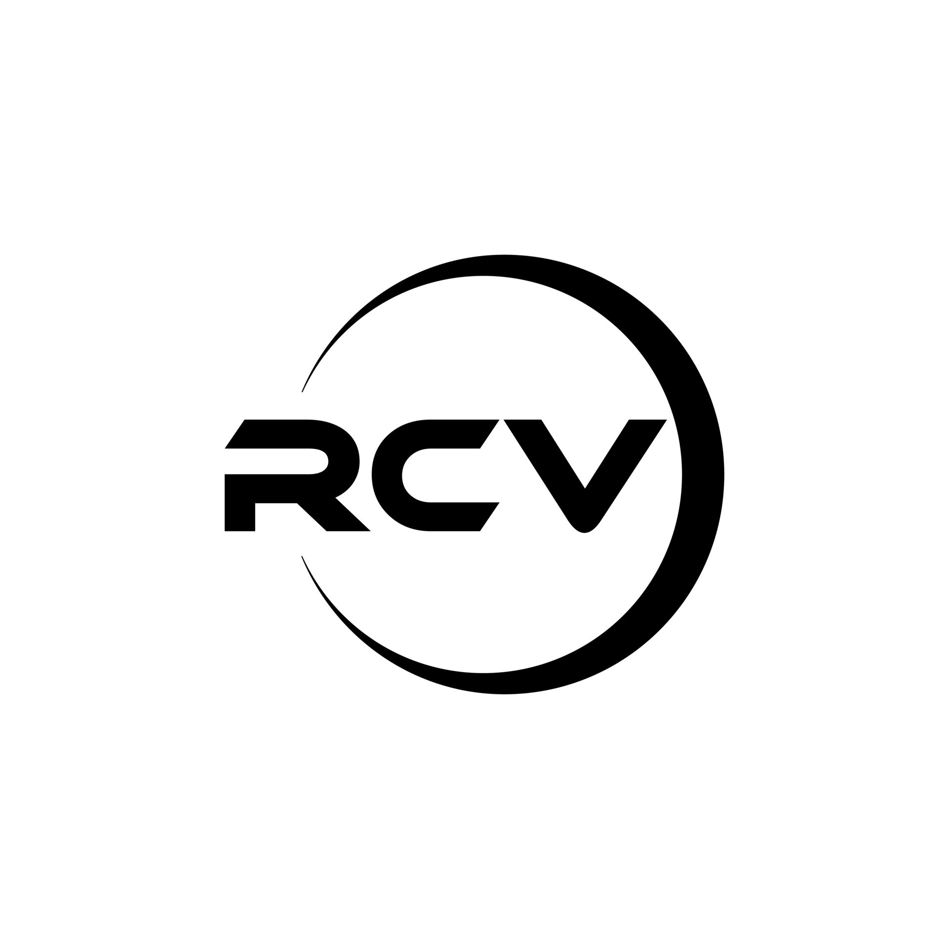 diseño de logotipo de letra rcv en ilustración. logotipo vectorial, diseños de caligrafía para ...