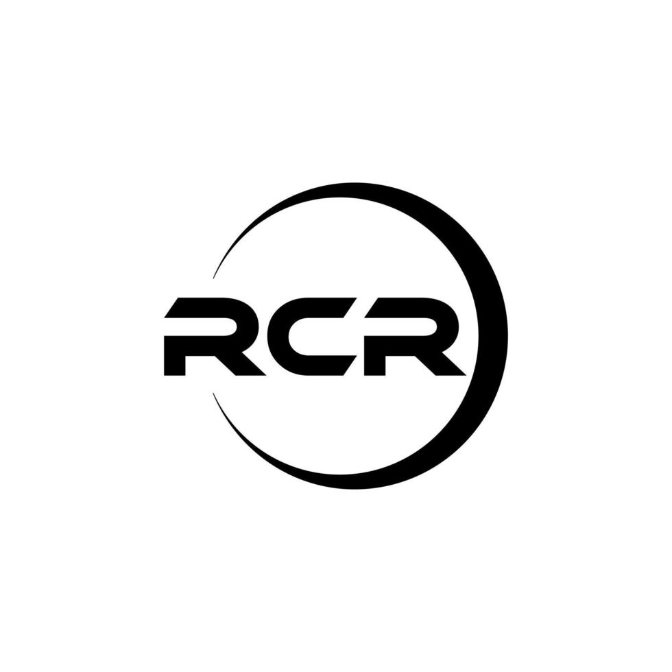 diseño de logotipo de letra rcr en ilustración. logotipo vectorial, diseños de caligrafía para ...