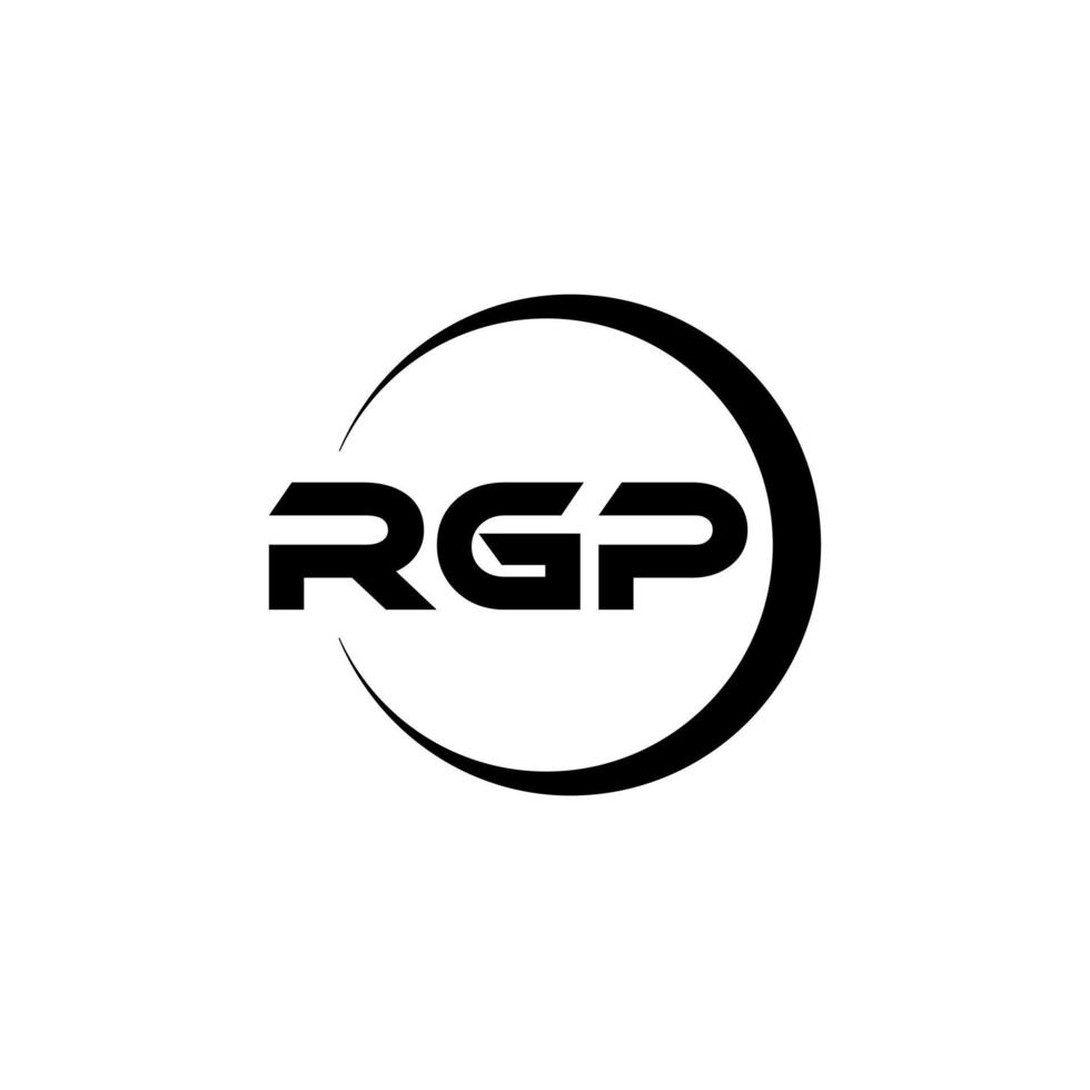 diseño de logotipo de letra rgp en ilustración. logotipo vectorial, diseños de caligrafía para ...