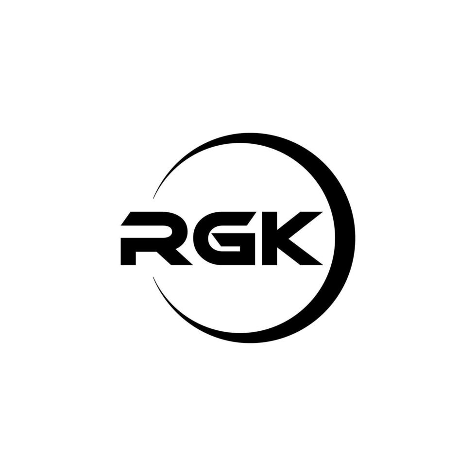 RGK letter logo design in illustration. Vector logo, calligraphy designs for logo, Poster ...
