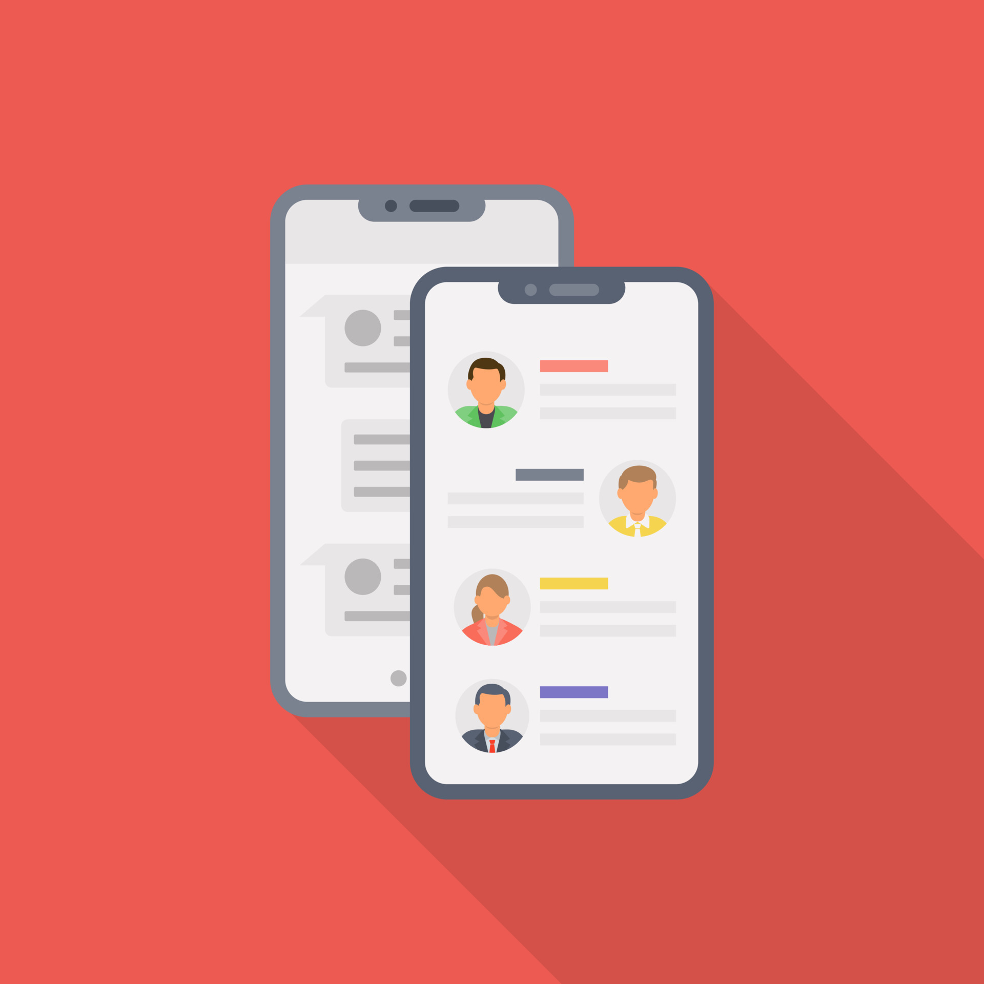 Trendy Mobile Communication 13439615 Vector Art At Vecteezy