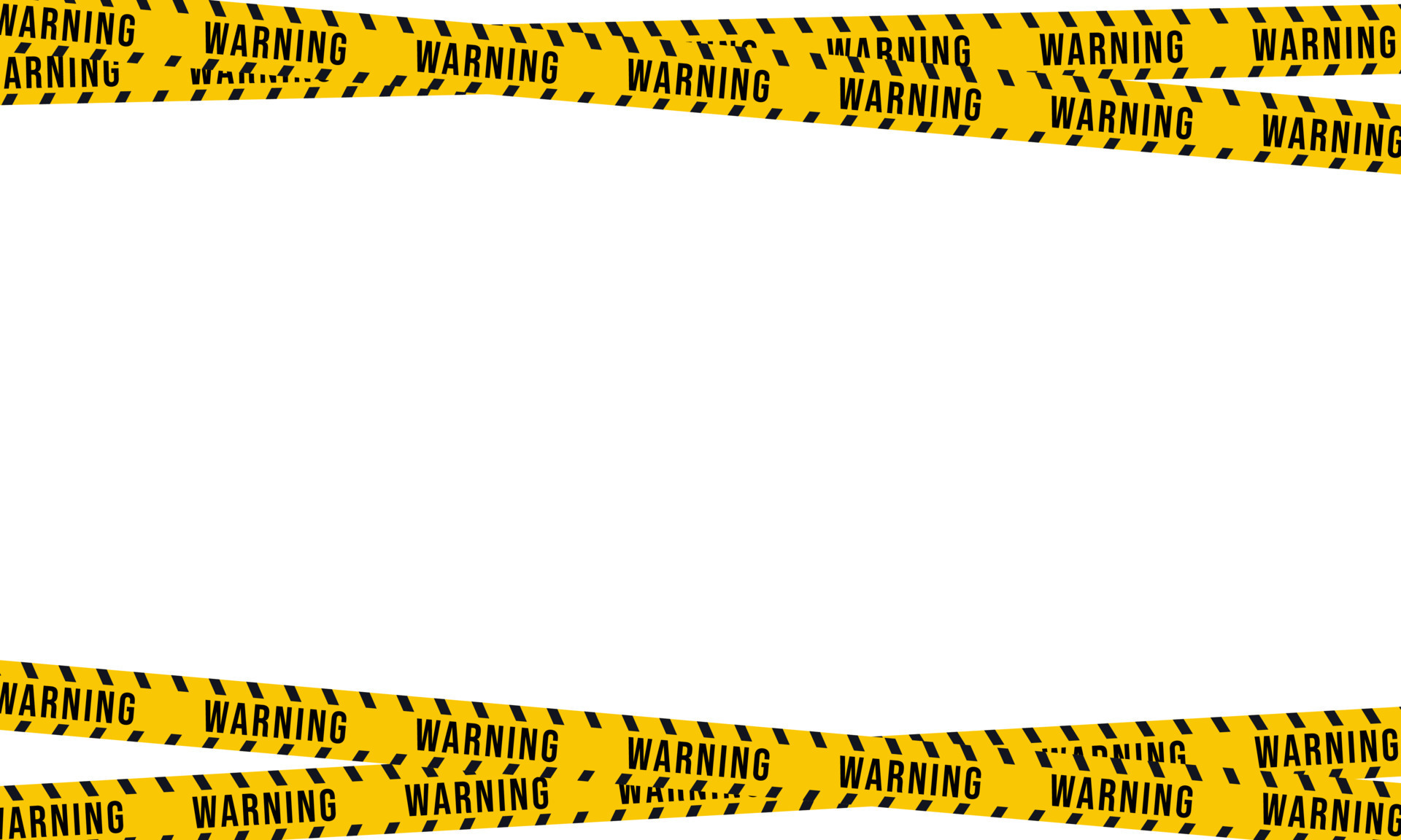 Safety warning banner. Black yellow and white striped banner on black ...