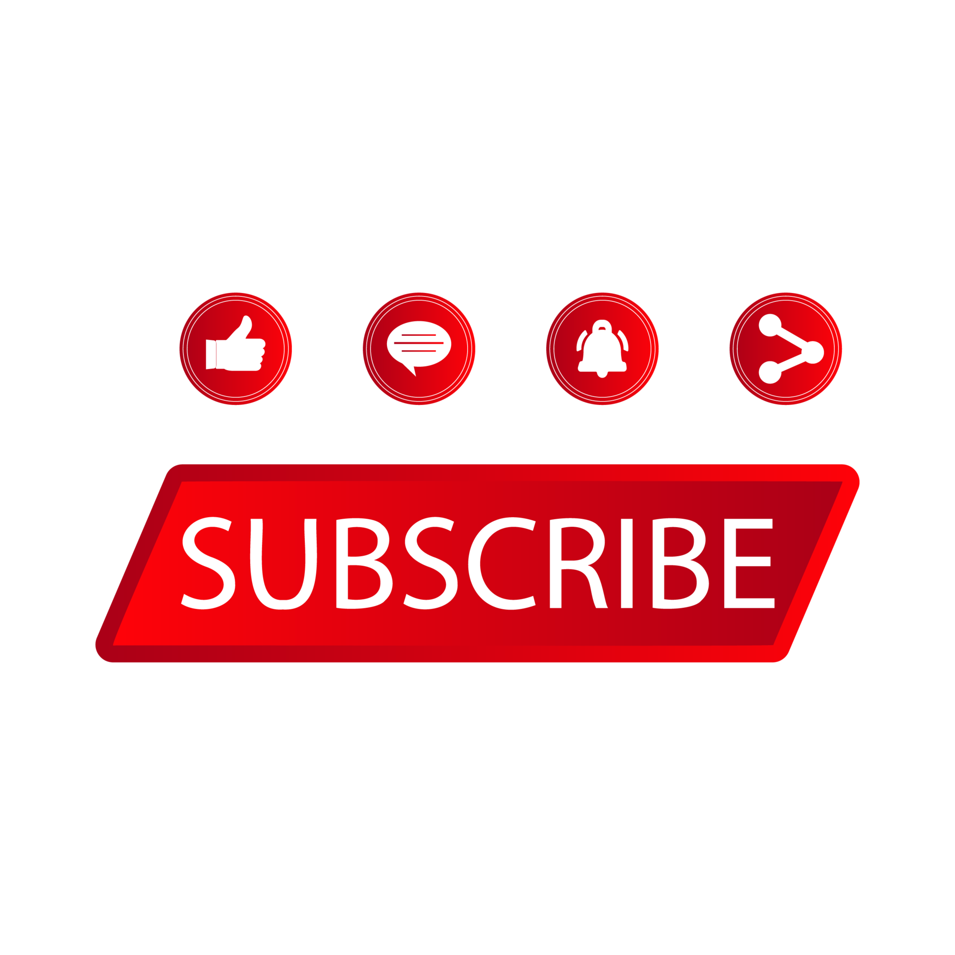 Stylish Subscribe Button Collection Png Design Red Color Subscribe Button Collection On A