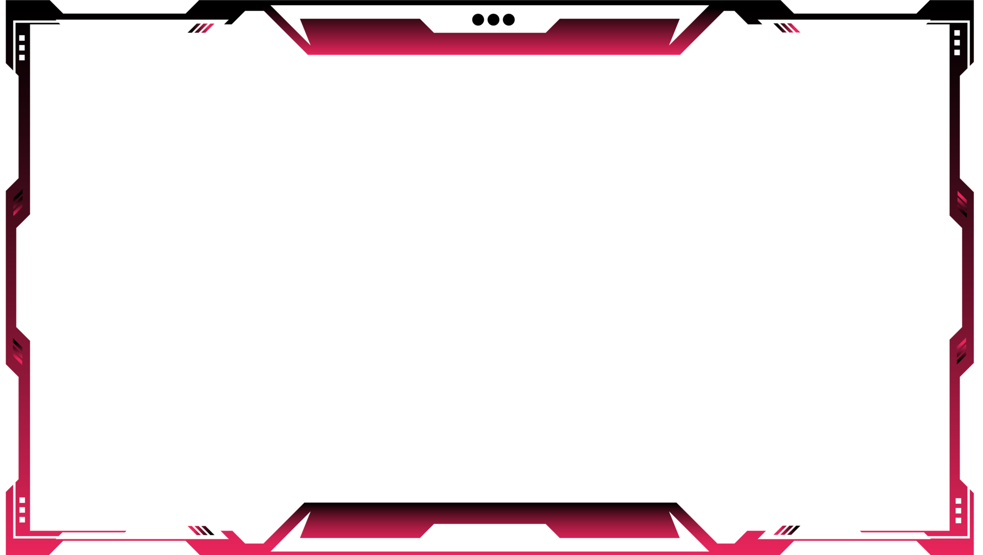 Futuristic Gaming Overlay Png With Creative Shapes Live Streaming Overlay Design With Red And