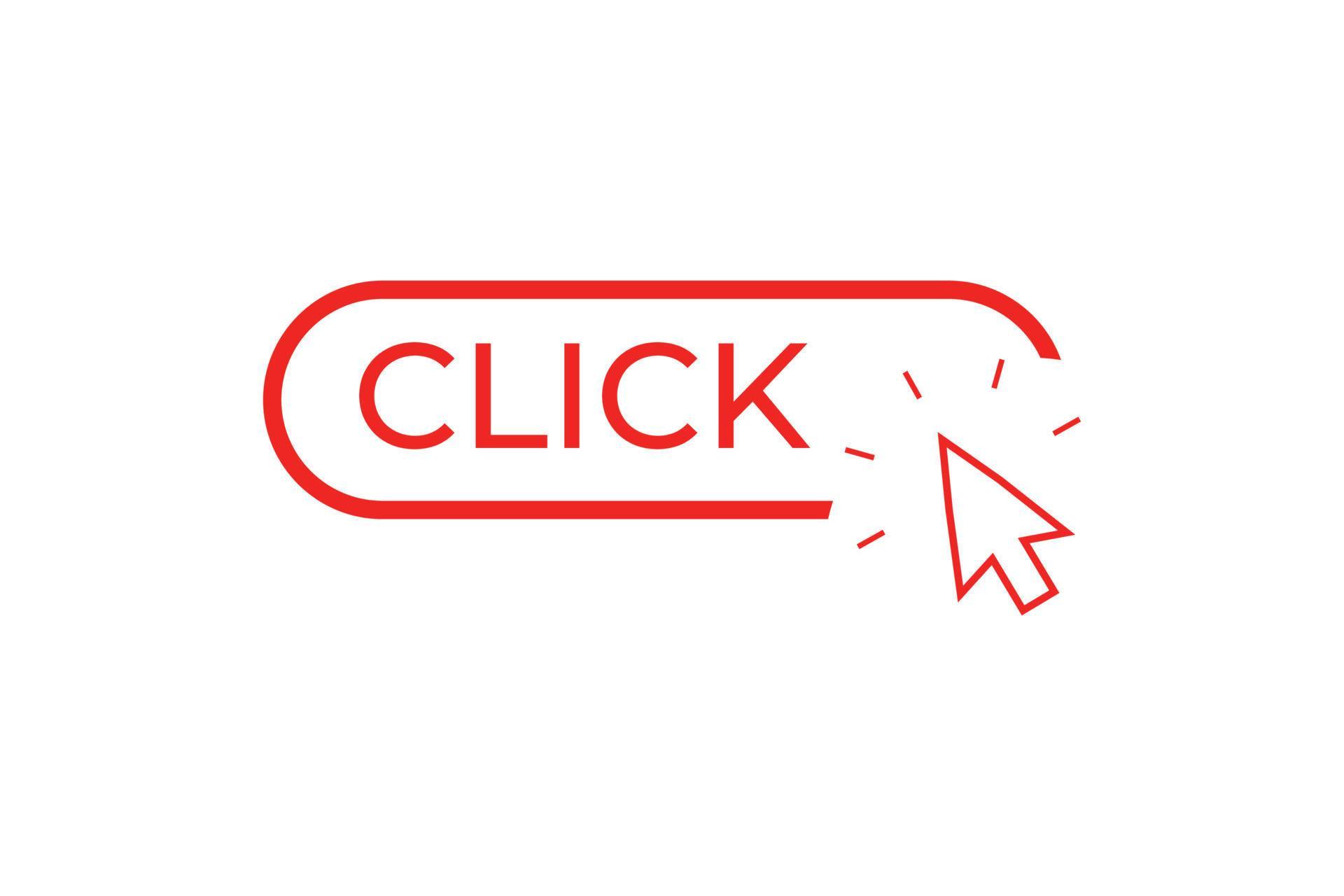 Click here button with pointer. 13441150 Vector Art at Vecteezy