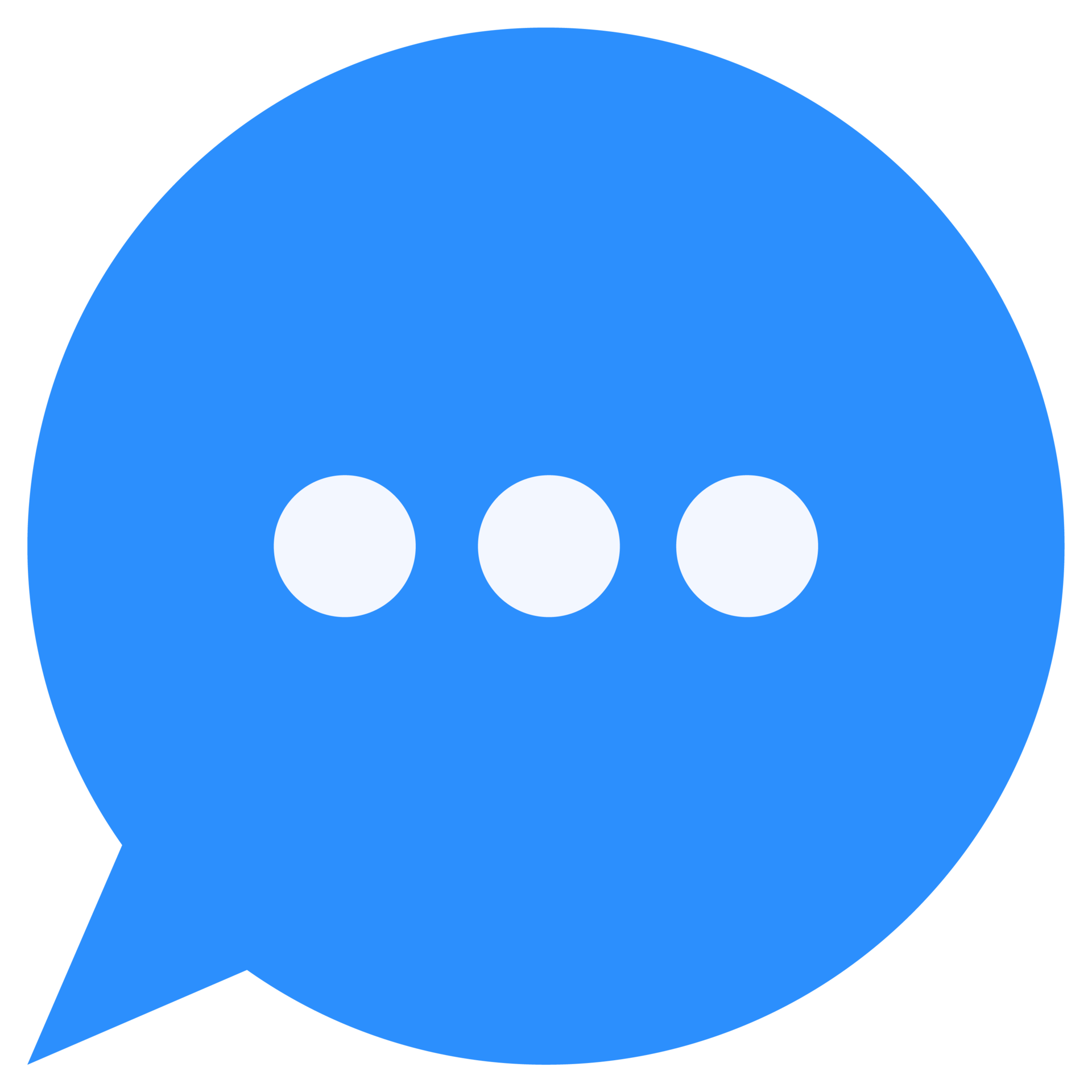 Talk Bubble Icon Blue