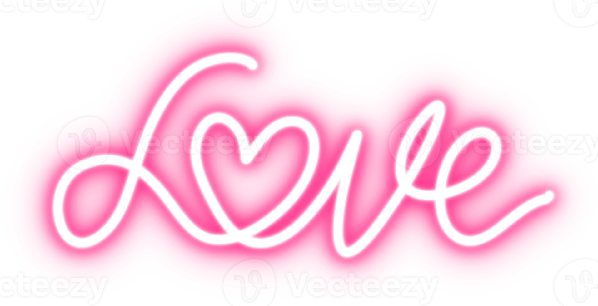 Free Love Text In Neon Light For Design Element Pink Bulb Neon Light