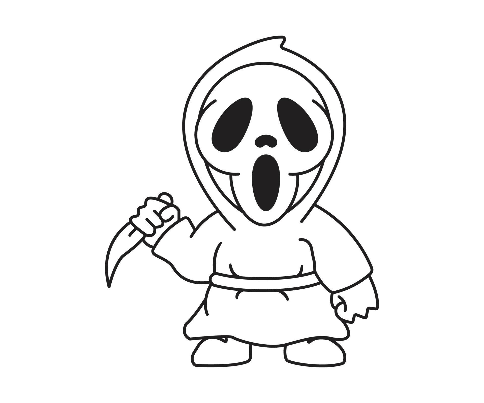 Scream Ghostface Clipart Ghost Printable Coloring Sketch Coloring Page Scream Ghostface Clipart Ghost Printable Coloring Sketch Coloring Page