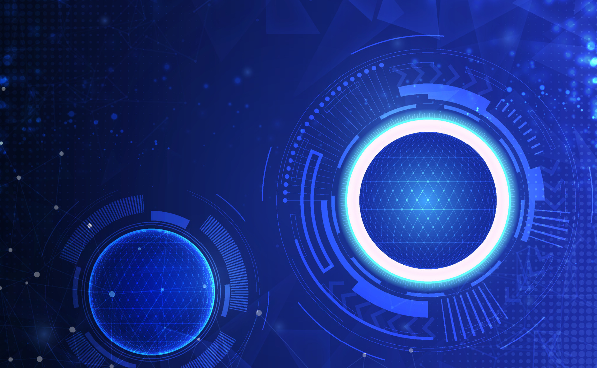 Digital Technology Banner Blue Background Ai Big Data Online Cyber