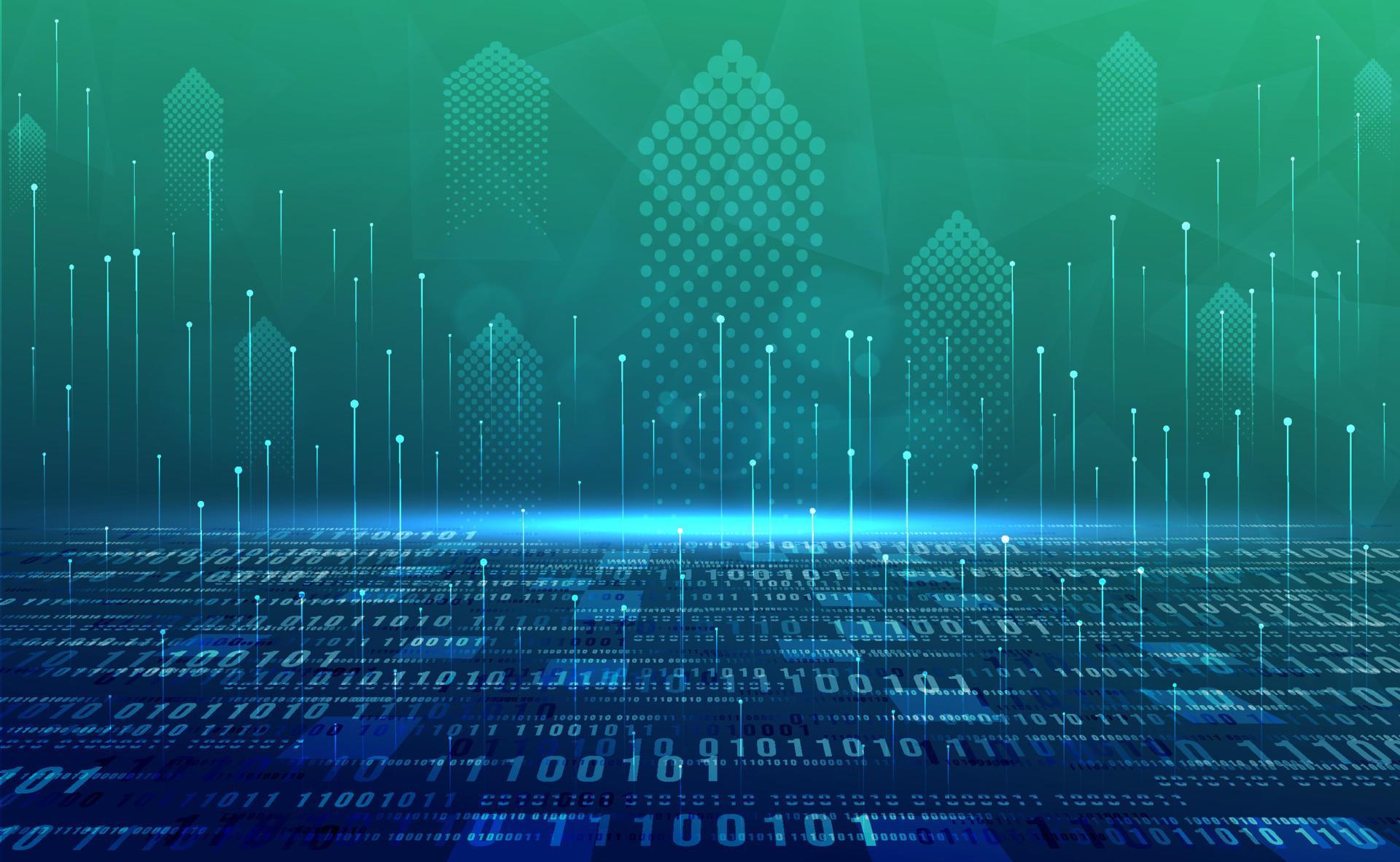 Digital technology banner green blue background, cyber technology ... Digital technology banner green blue background, cyber technology ...