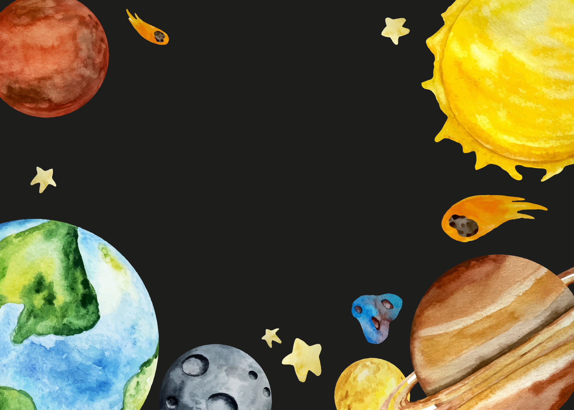 Cute Solar System Wallpaper