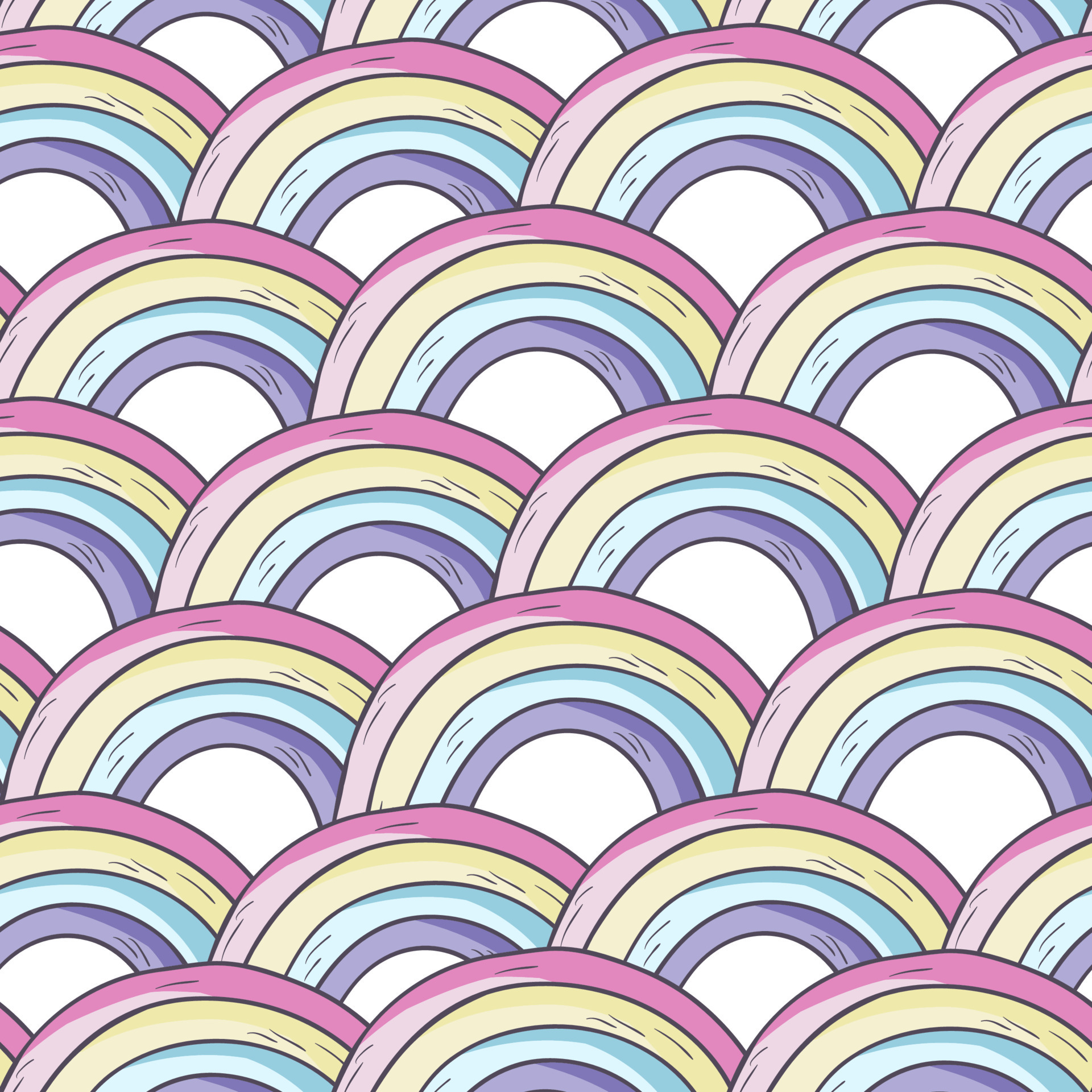 Vector pattern with rainbow. 13452080 Vector Art at Vecteezy