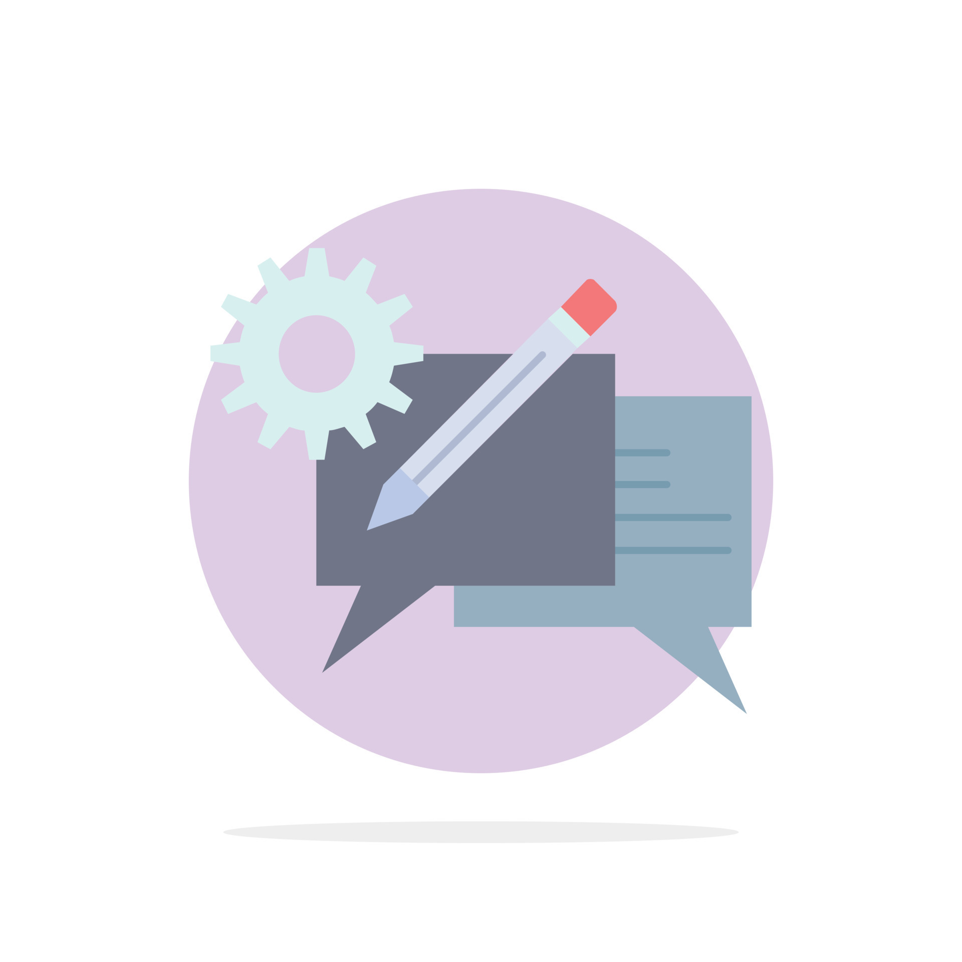 Chat Communication Discussion Setting Message Flat Color Icon Vector 13452892 Vector Art At Vecteezy