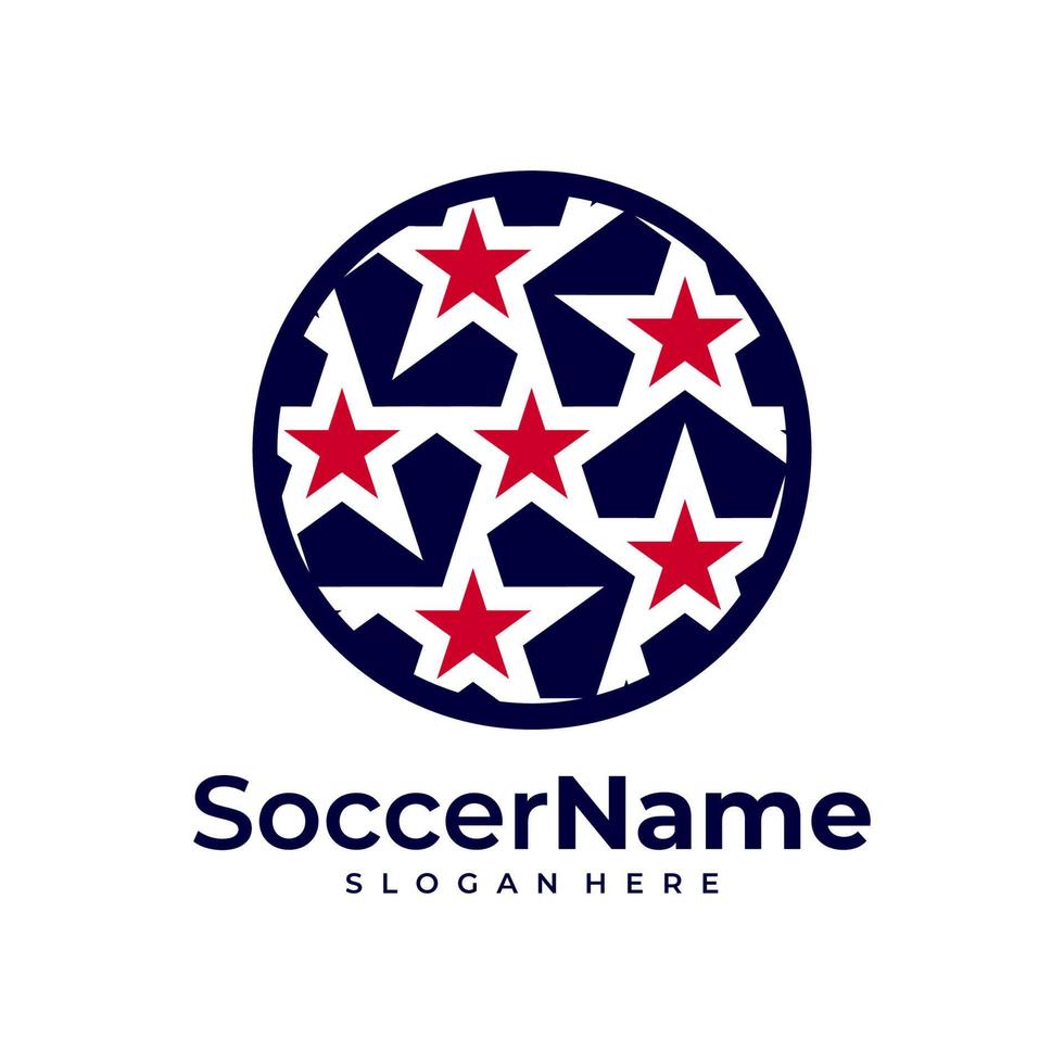 Star Soccer Logo Template Football Star Logo Design Vector 13453357