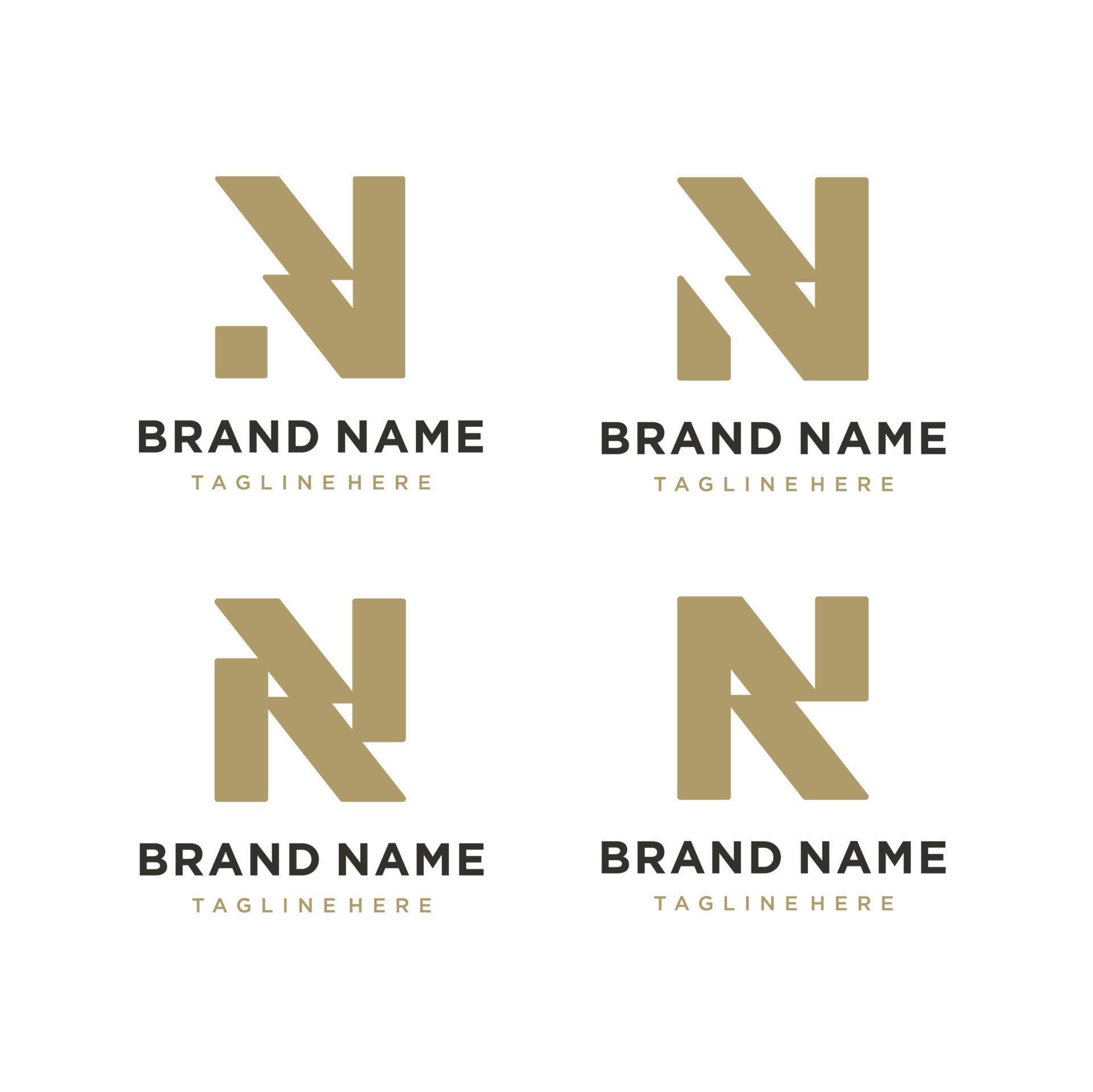 Set of Letter N Logo Vector Design Collection for branding company. Logo can be used for icon ...