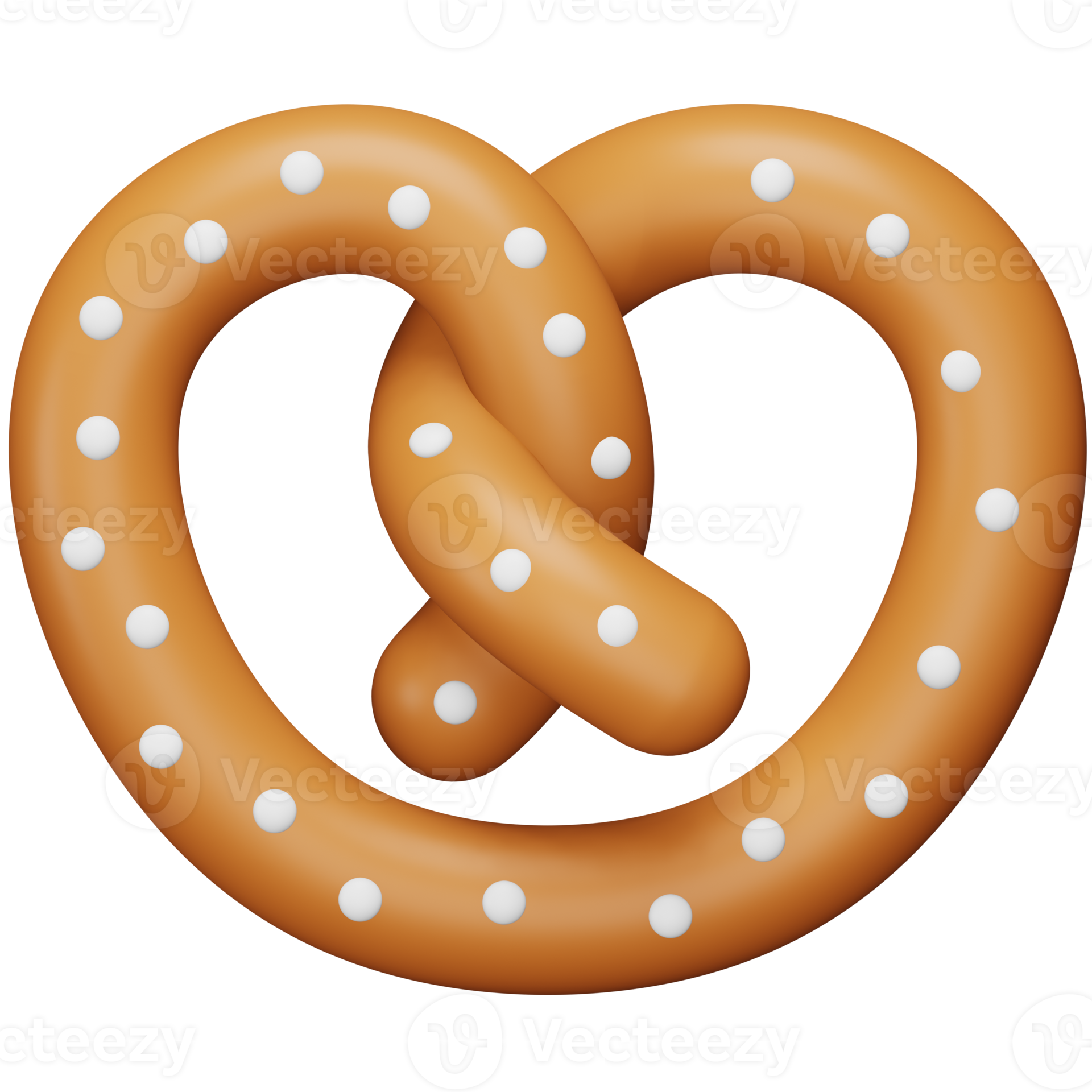 Pretzel 3d Rendering Isometric Icon 13453753 Png