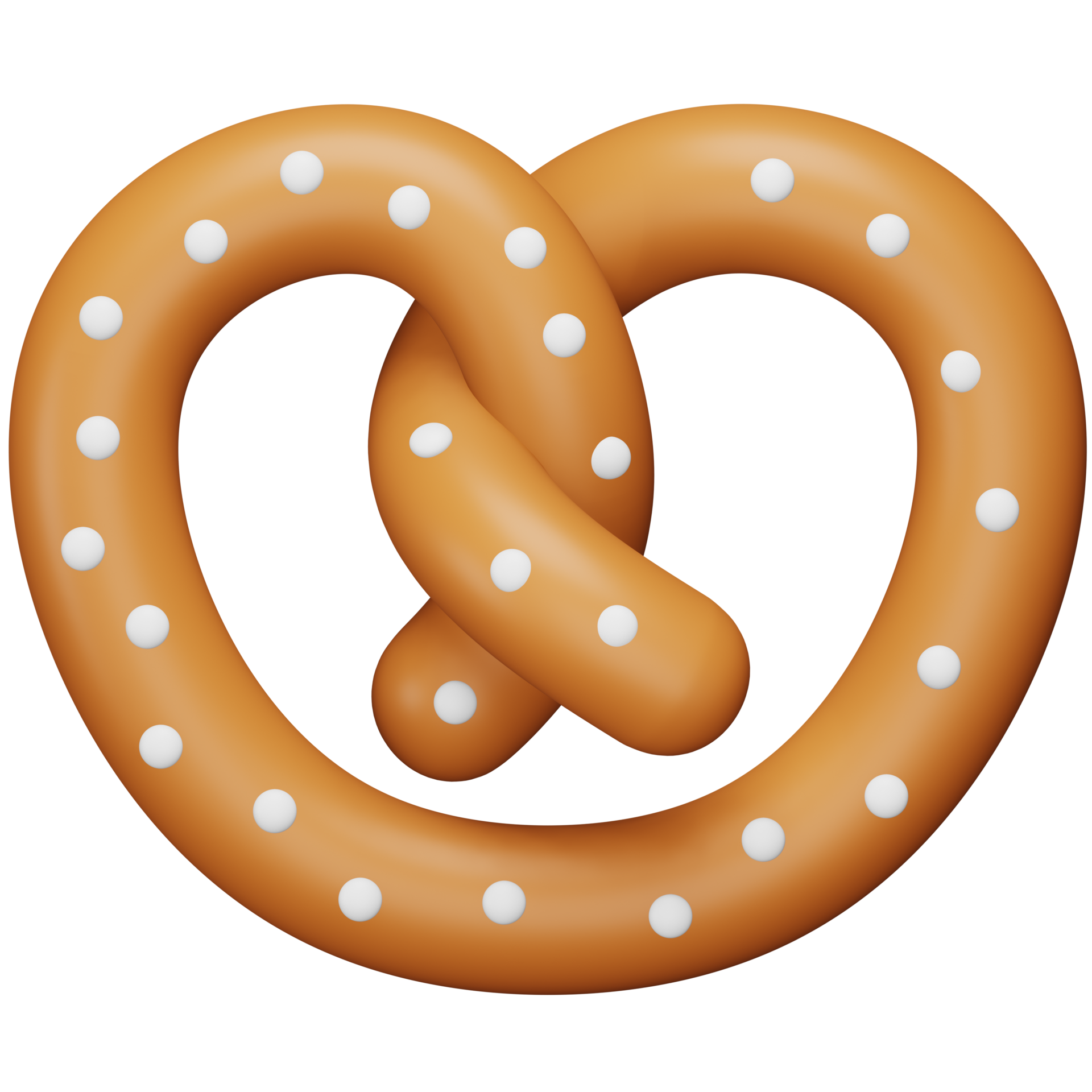 Pretzel 3d Rendering Isometric Icon 13453753 Png