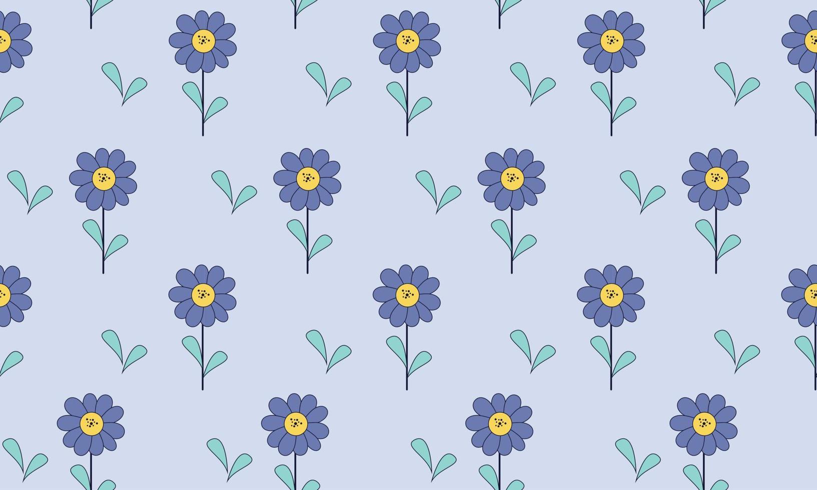 Seamless pattern blue flowers leaves 13455015 Vector Art at Vecteezy Seamless pattern blue flowers leaves 13455015 Vector Art at Vecteezy