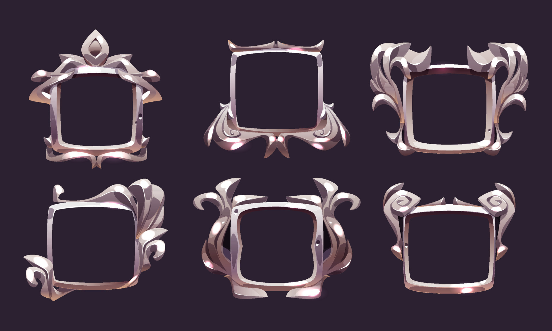 Square ui game frames, medieval silver borders 13455082 Vector Art at ... Square ui game frames, medieval silver borders 13455082 Vector Art at ...