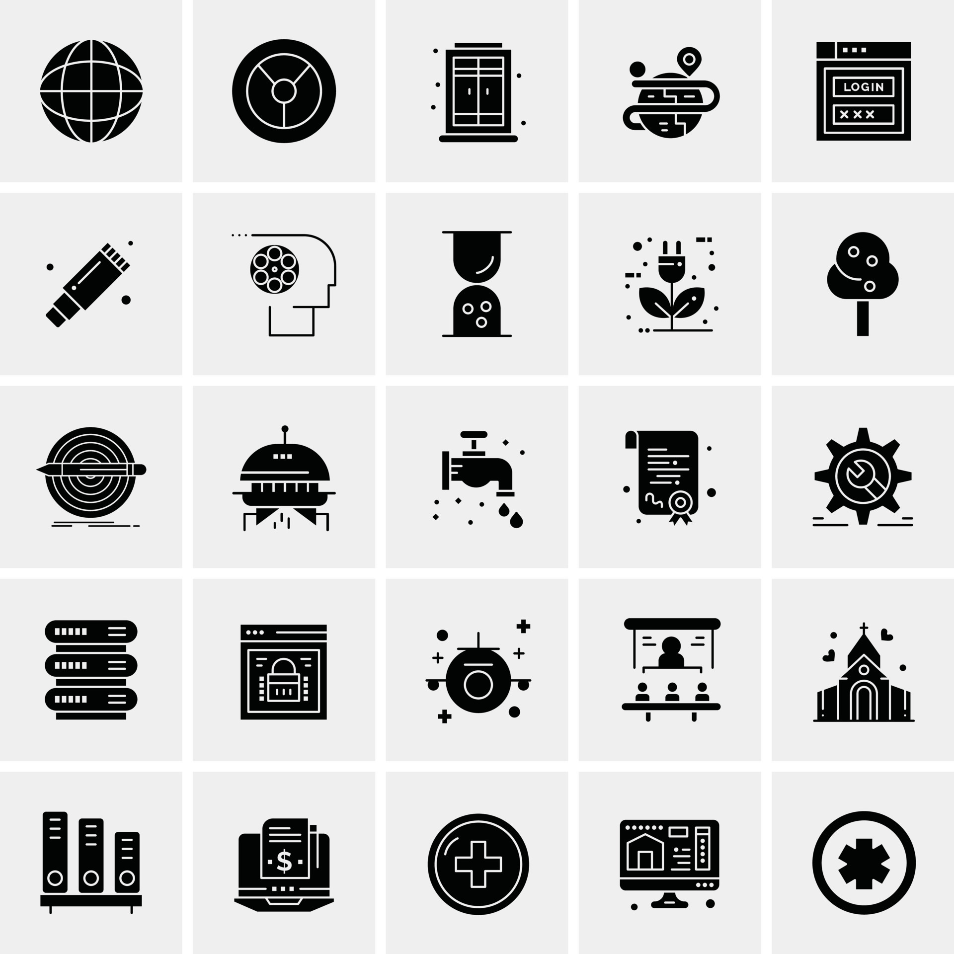 Chip Computer Cpu Hardware Processor Line Icon With 5 Steps Presentation Infographics Background