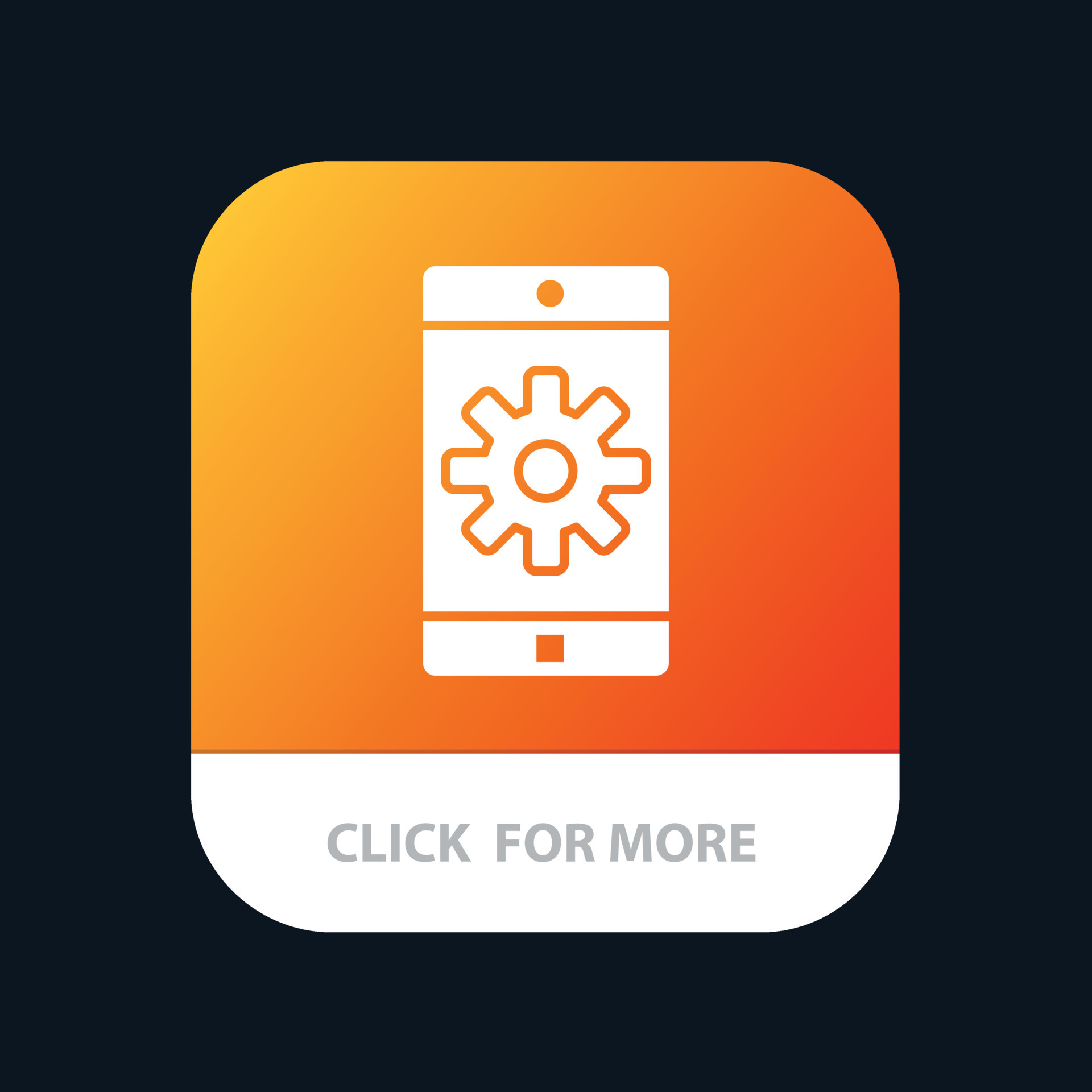 Application Mobile Mobile Application Setting Mobile App Button Android And Ios Glyph Version 3584