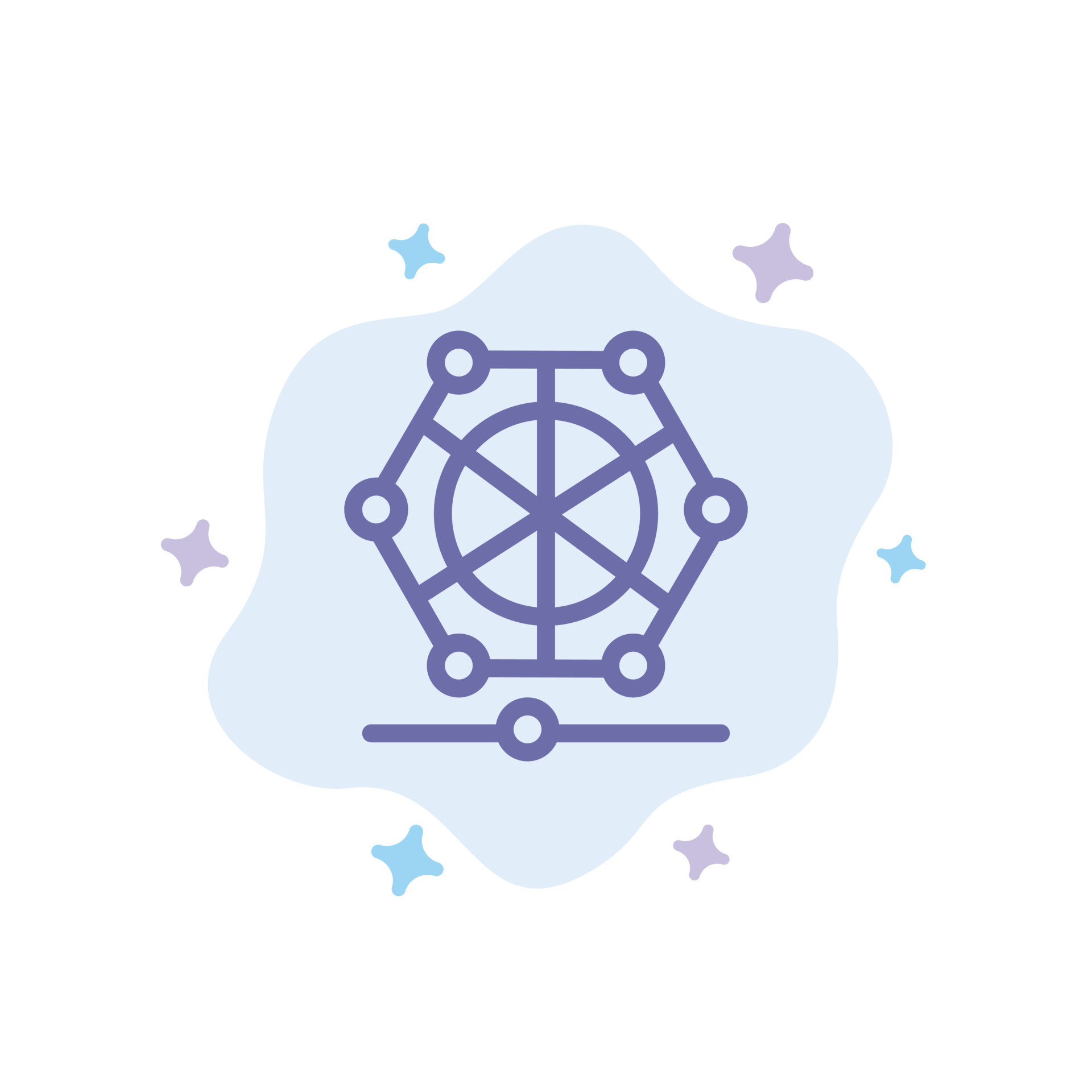 Browser Network Web Education Business Logo Template Flat Color