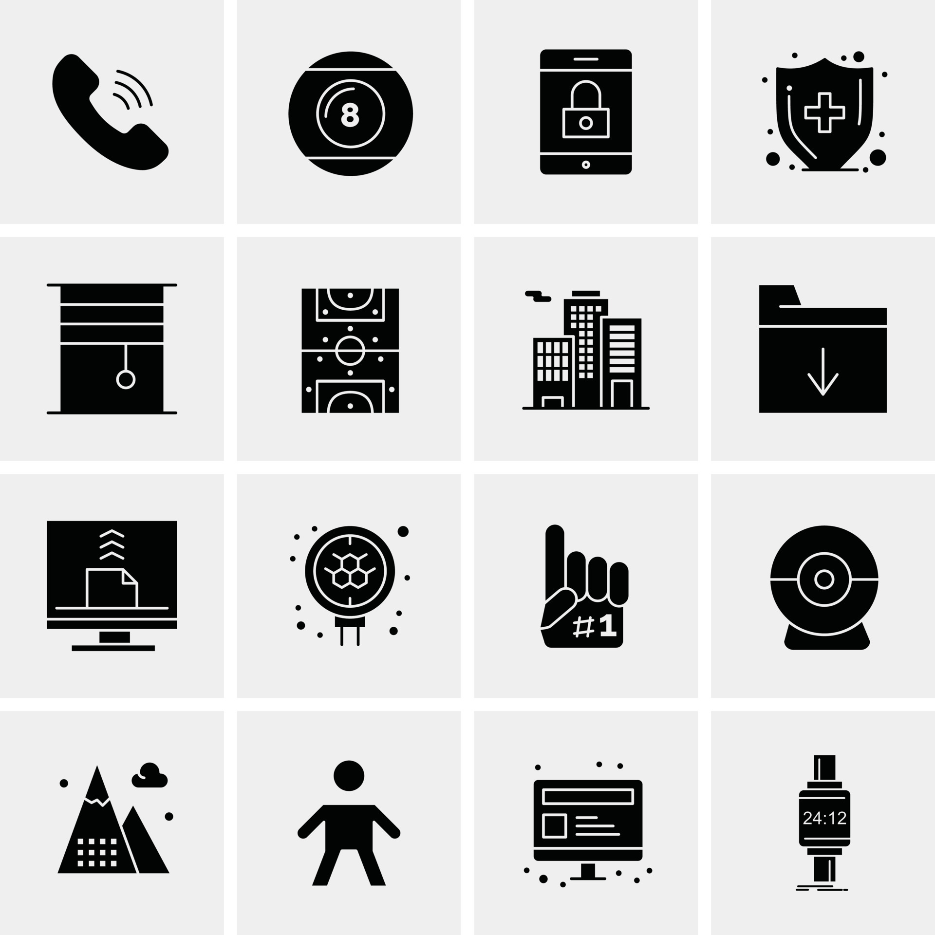 Measure Time Clock Data Science Mobile App Button Android And Ios Glyph Version 13456556 Vector
